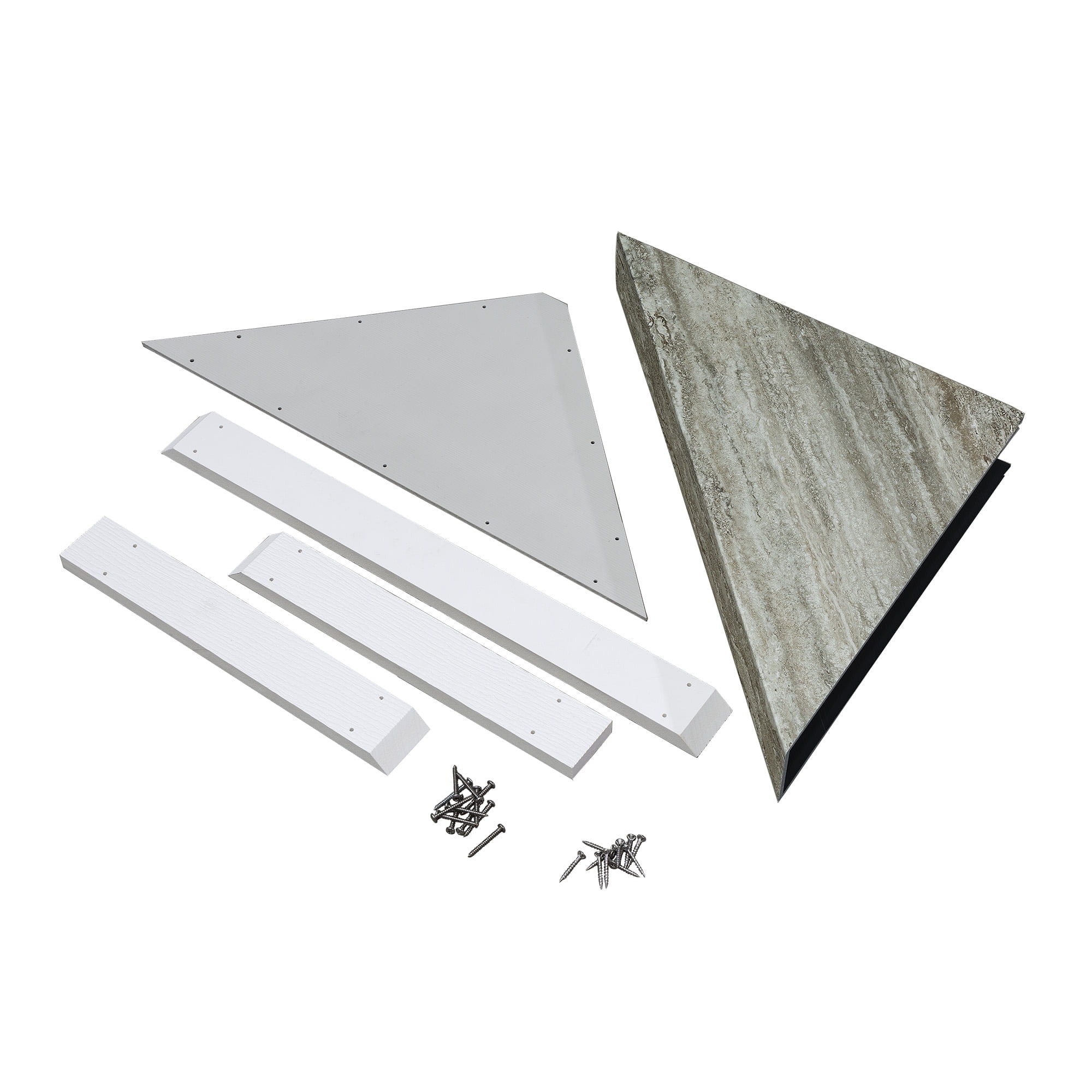 Palisade Vinyl Waterproof Corner Shower Bench in Grecian Earth ...