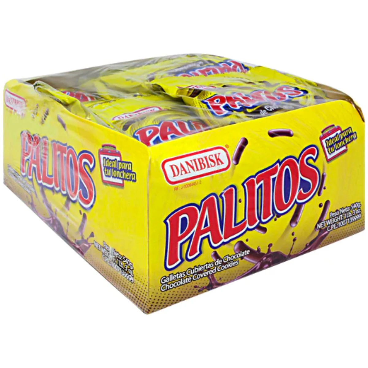 DANIBISK Palitos Chocolate Box, Crunchy Vanilla Cookie Sticks Coated in ...