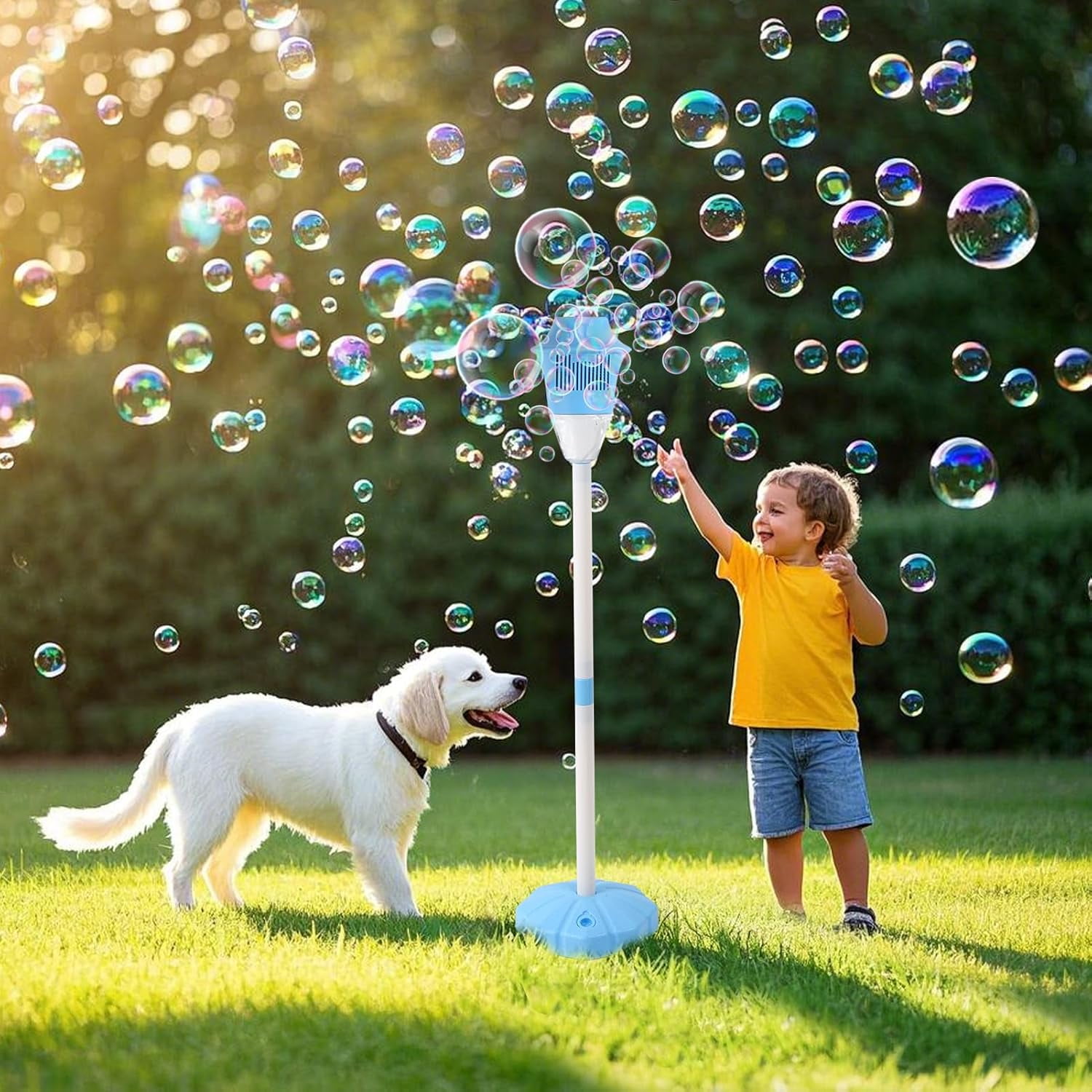 Palksky Bubble Machine with Lights for Outdoor, Automatic Bubbles Blower Maker for Kids Toddlers ...