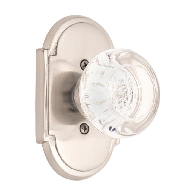 Palladian Backplate & Empire Knob Double Dummy Set - Satin Nickel ...