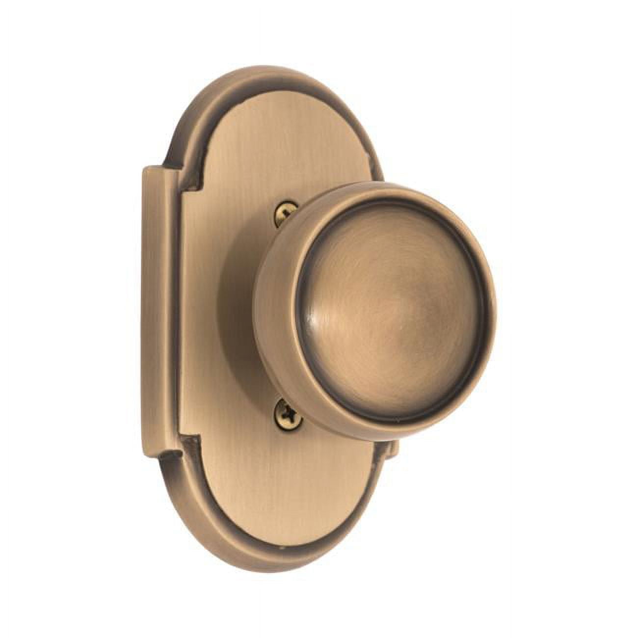 Palladian Backplate & Manhattan Knob Double Dummy Set - Antique Brass ...