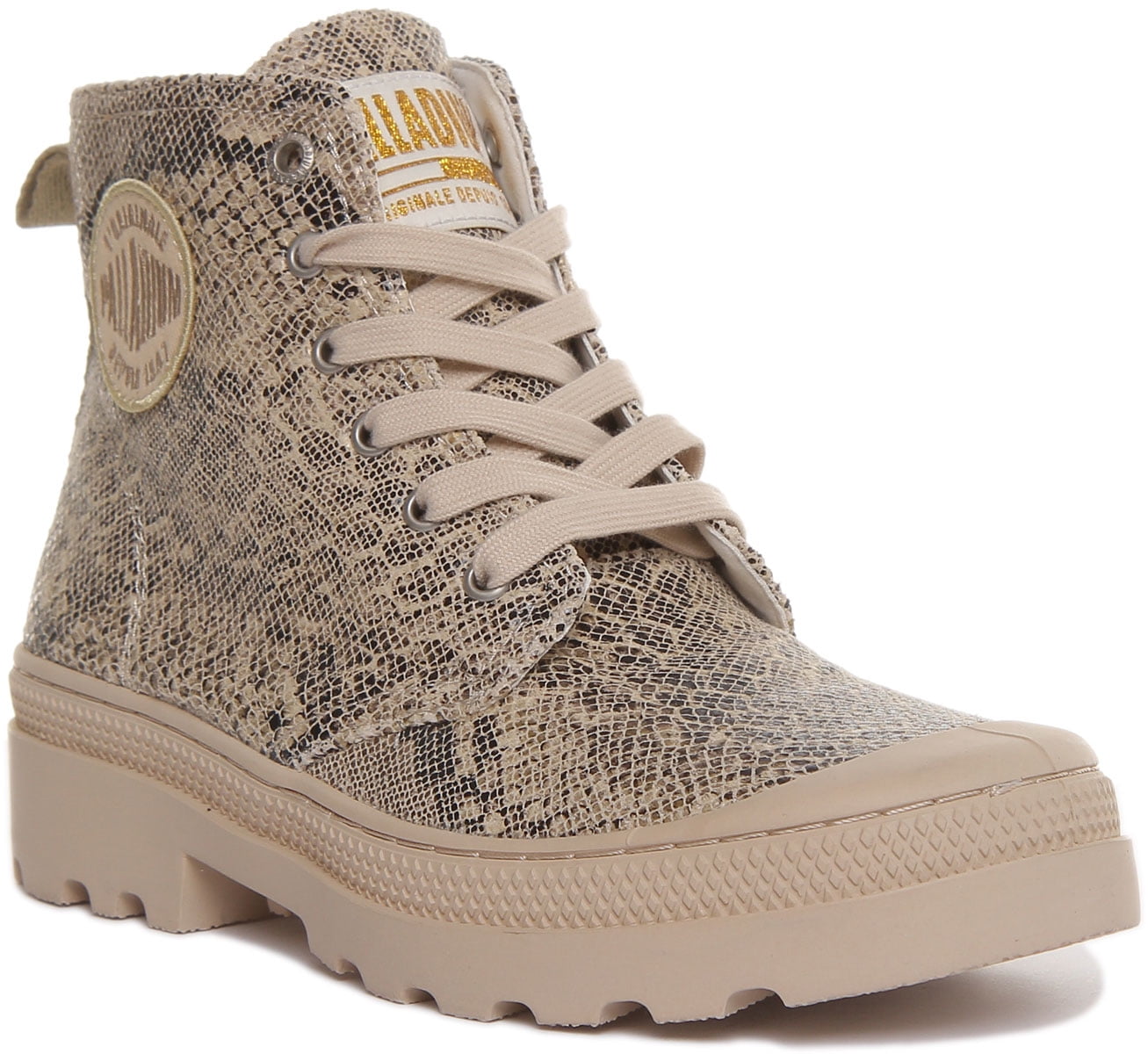 Palladium Pampa Avenue High Python Women's Lace Up Ankle Boot In Snake ...