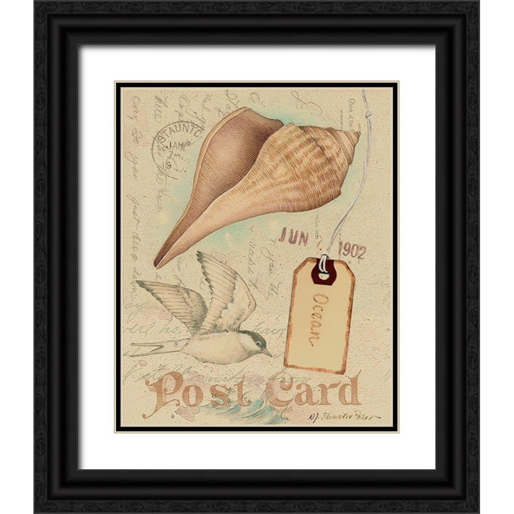 Pallan, Nancy S. 12x14 Black Ornate Wood Framed with Double Matting ...