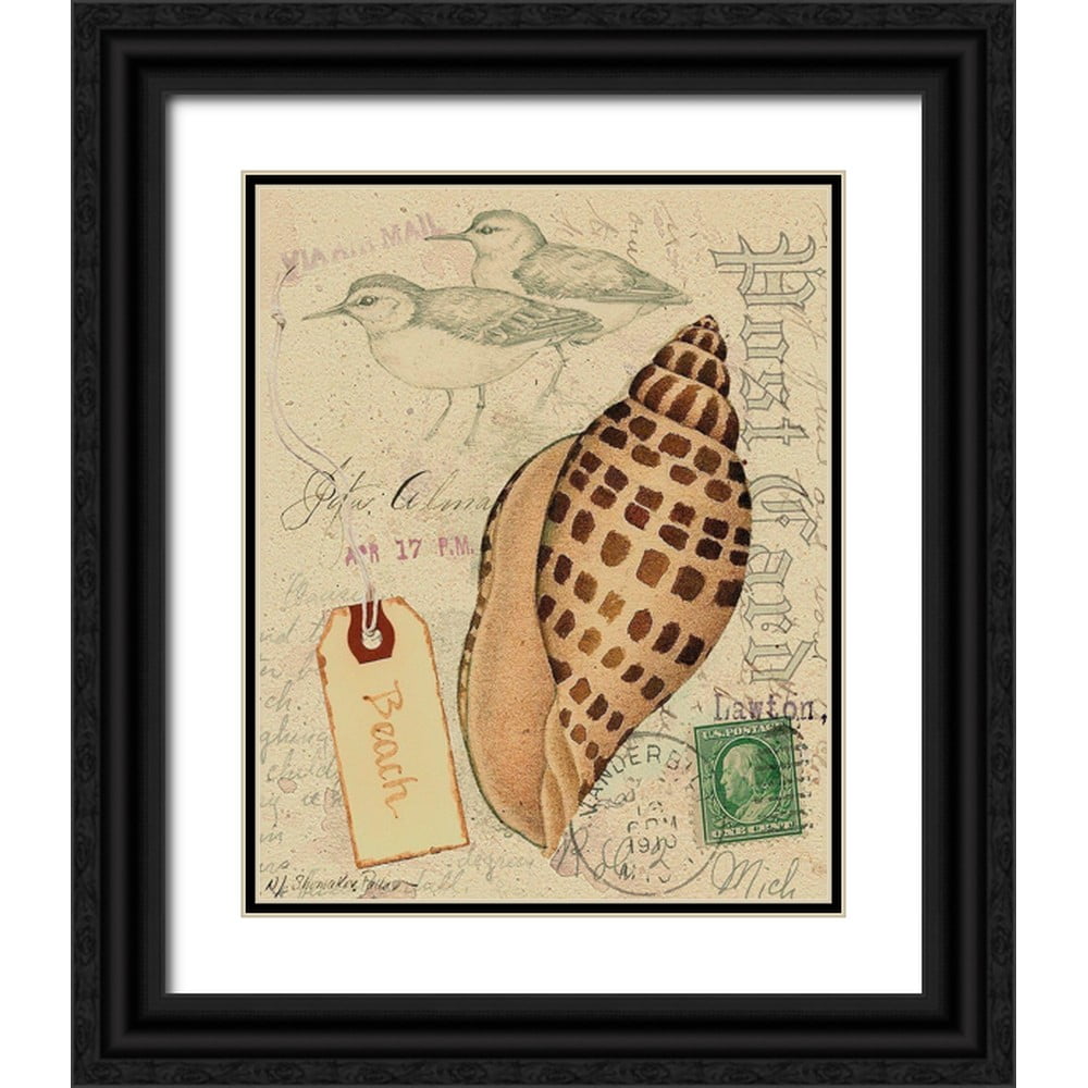 Pallan, Nancy S. 12x14 Black Ornate Wood Framed with Double Matting ...