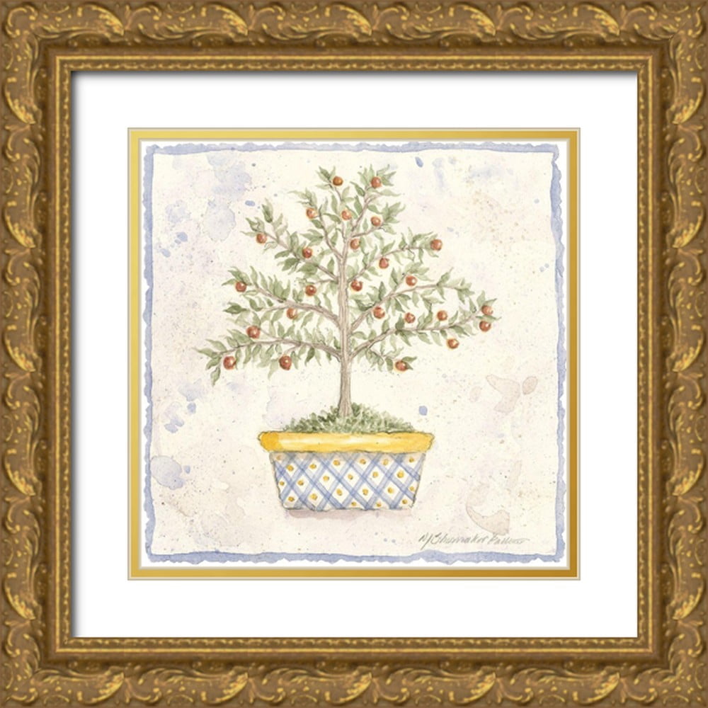 Pallan, Nancy S. 26x26 Gold Ornate Wood Framed with Double Matting ...