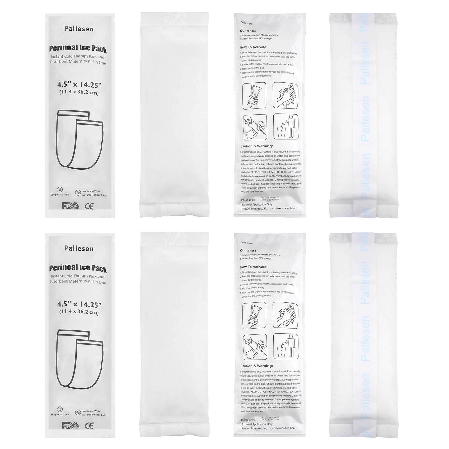 Pallesen 8 Packs Instant Perineal Ice Packs for Postpartum，Postpartum ...