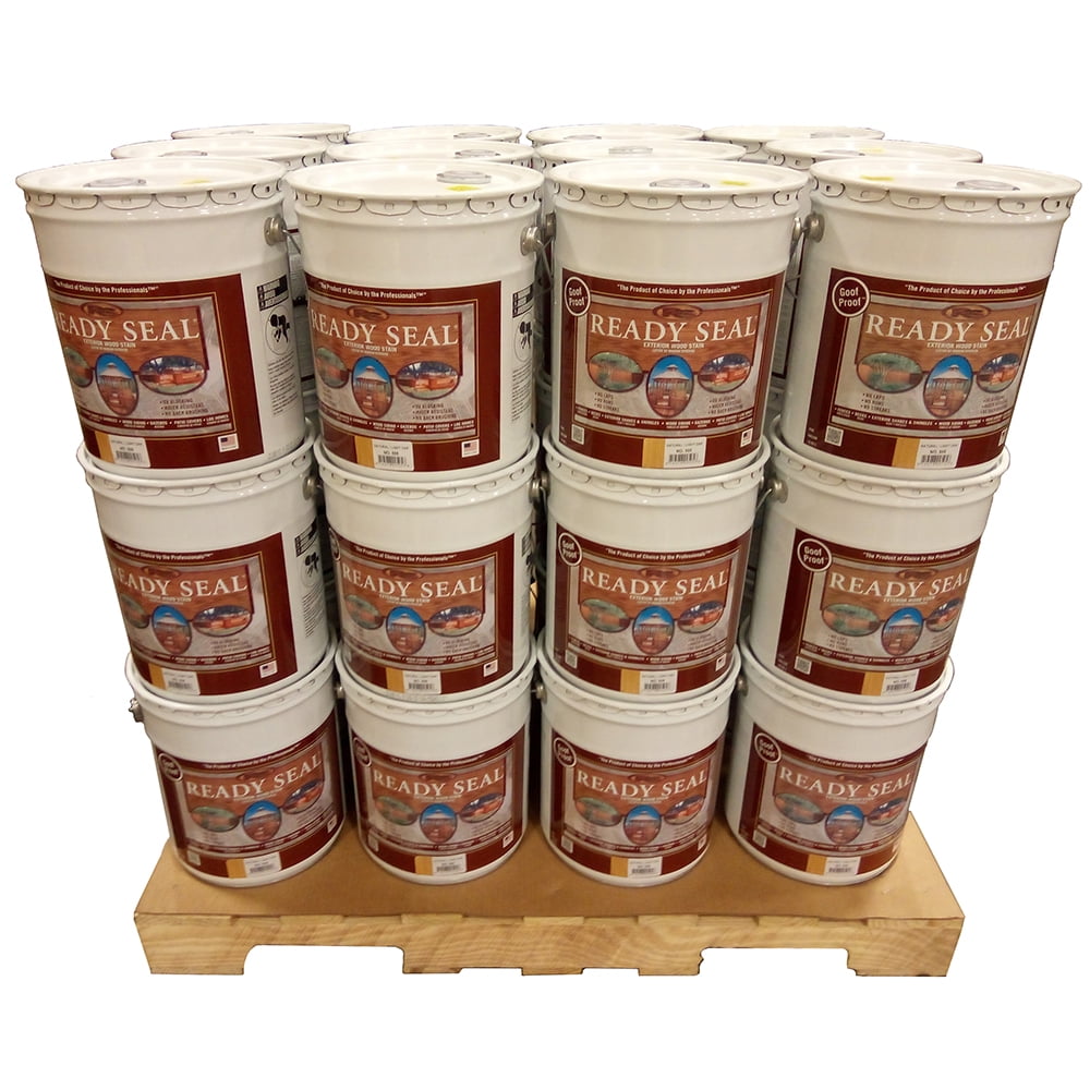 Pallet (36 ct) of 5 gal Ready Seal 525 Dark Walnut Exterior Stain and ...