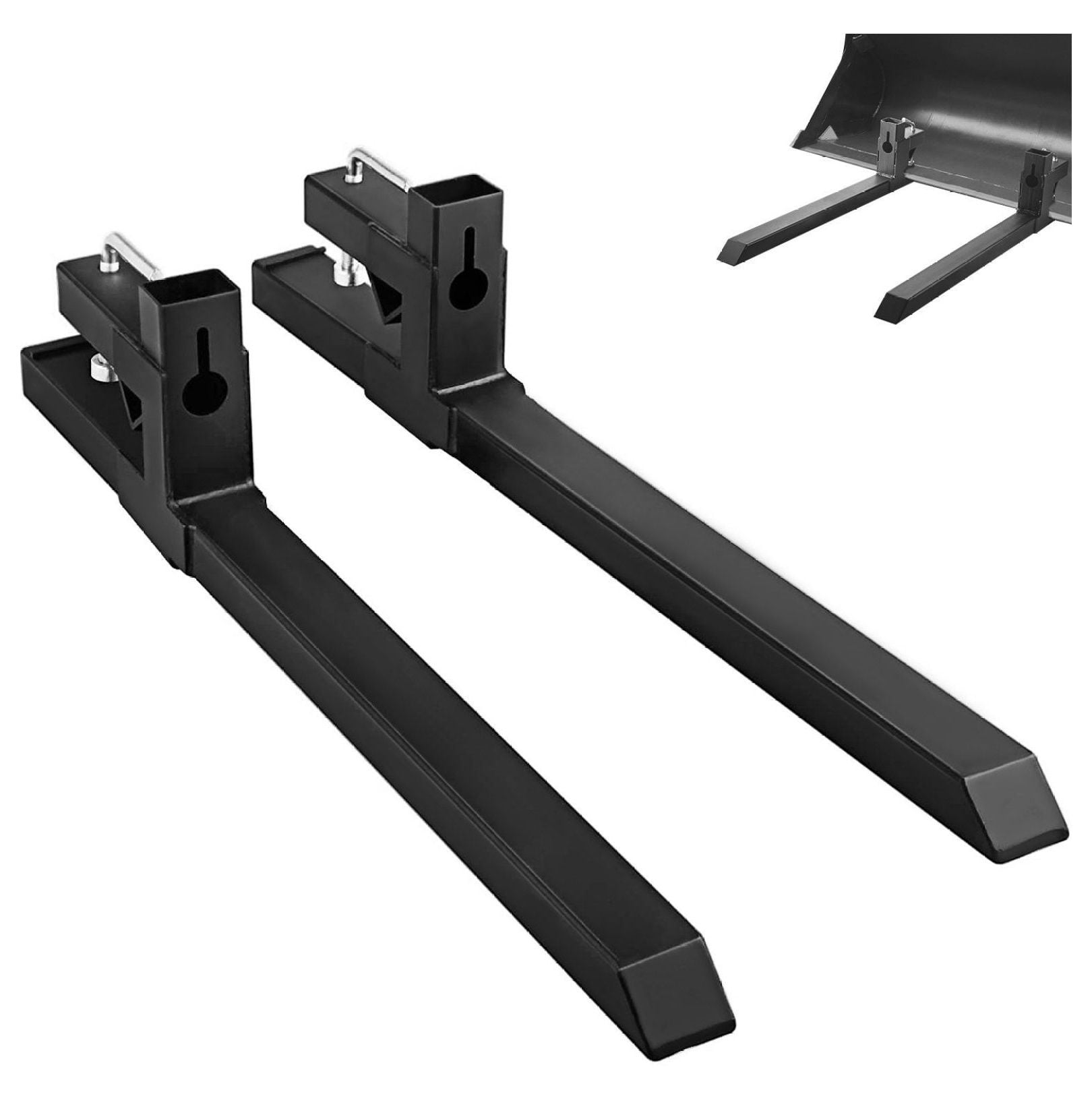 Pallet Forks 2000 Lbs Clamp On Tractor Bucket Forks 46.9" Total Length ...