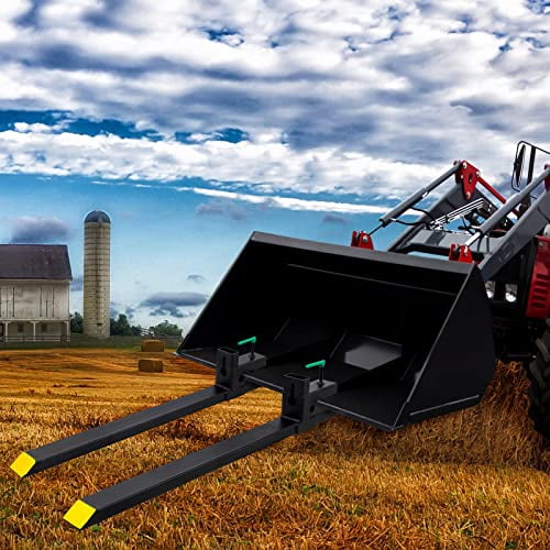 Pallet Forks 60“ 4000lbs Max Heavy Duty Clamp on Pellet Forks for ...