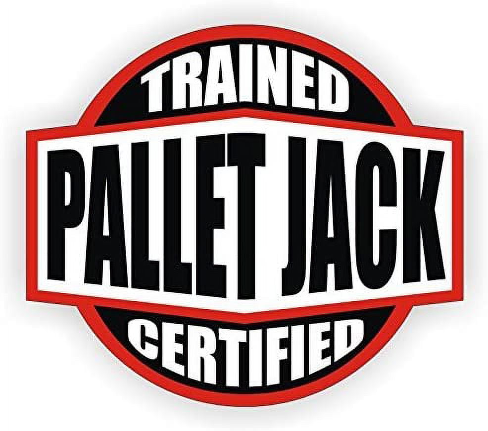 Pallet Jack Trained & Certified Hard Hat Sticker / Helmet Decal Label ...