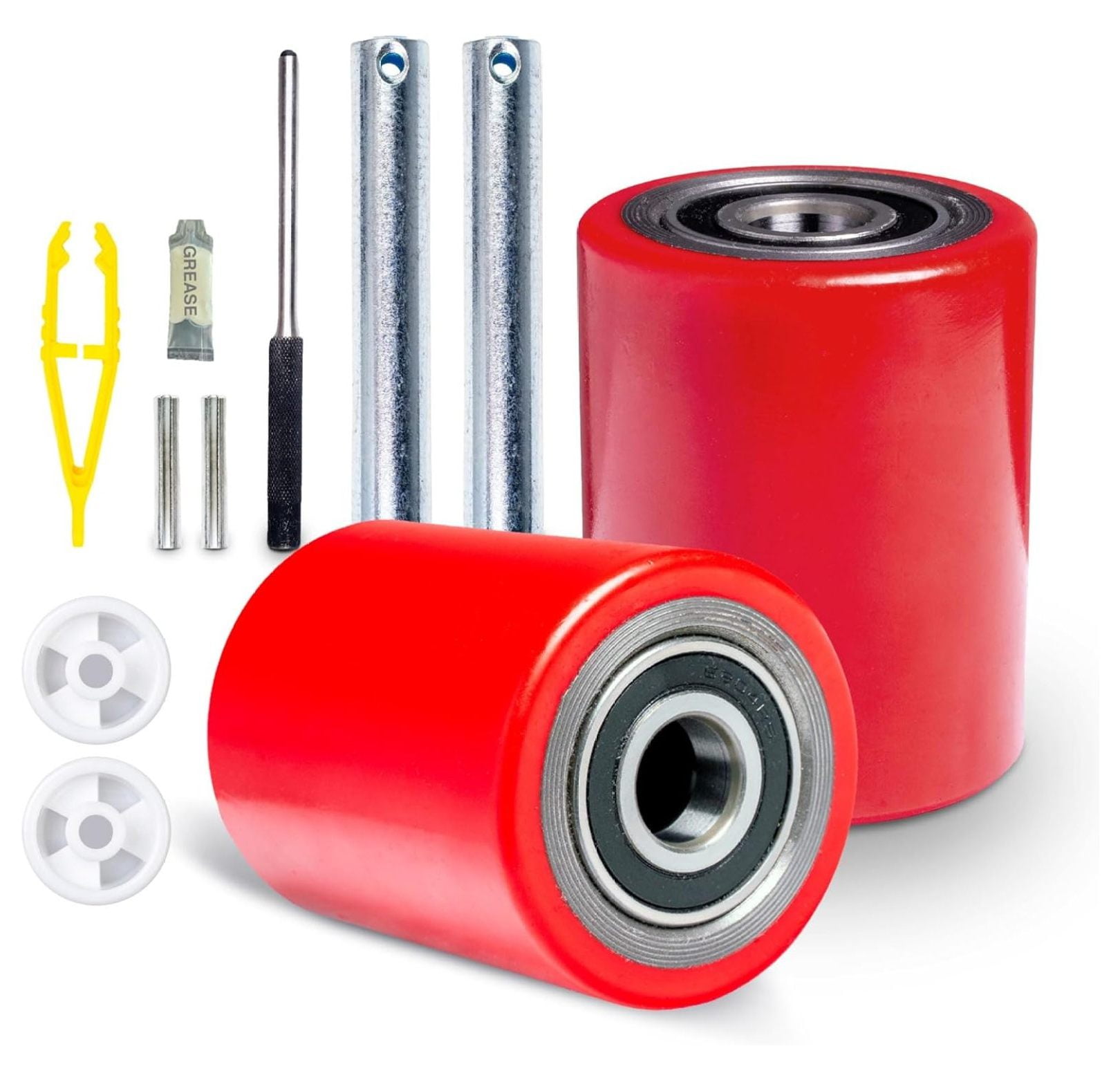 Pallet Jack/Truck Load Wheels Full Set with Axles and Entry Exit 3" x 3 ...