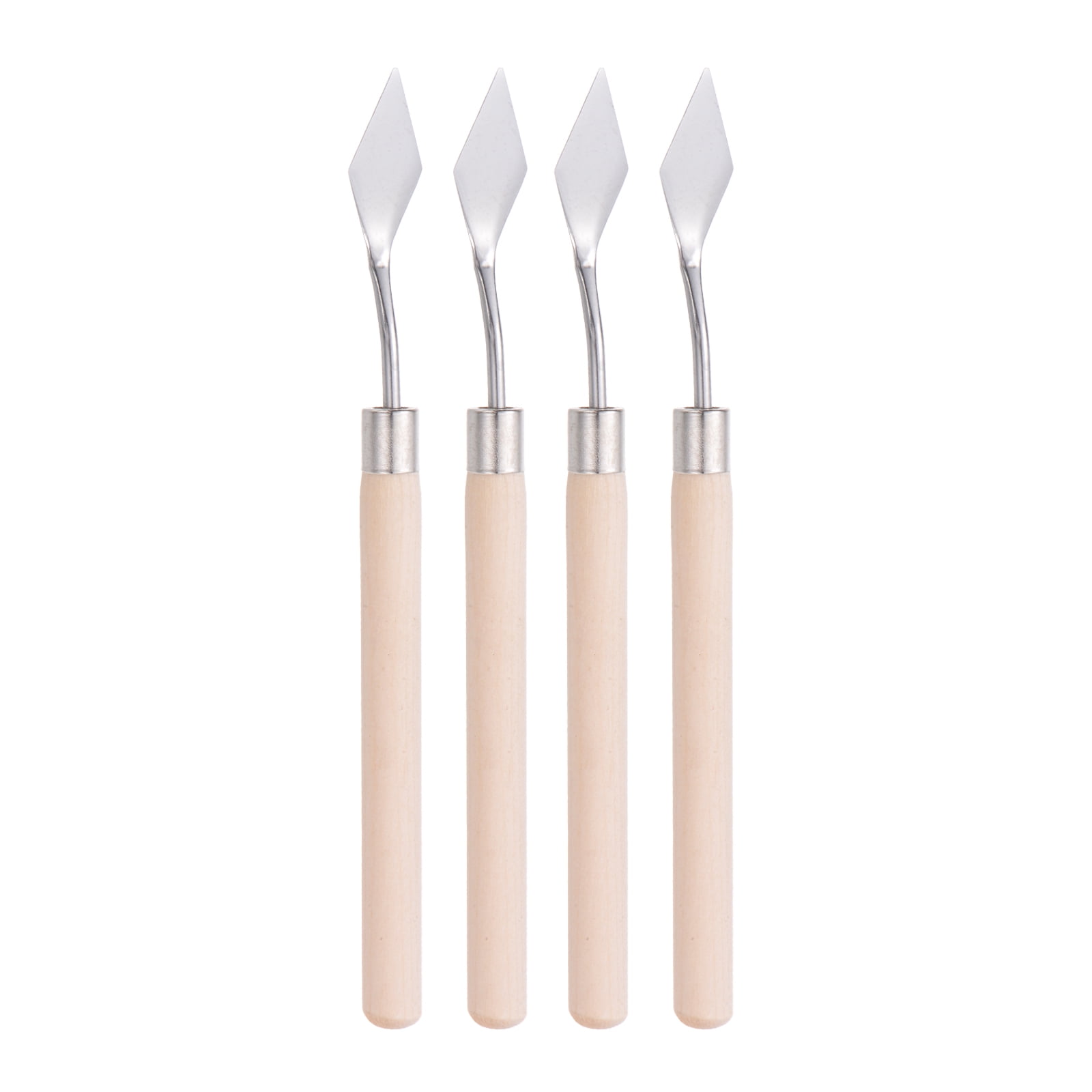 Uxcell Pallet Knife Wooden Handle Small Pointed Tip Palette Stainless ...