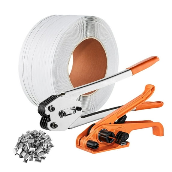 Pallet Packaging Strapping Banding Kit with Tenser Banding Sealer 328ft ...