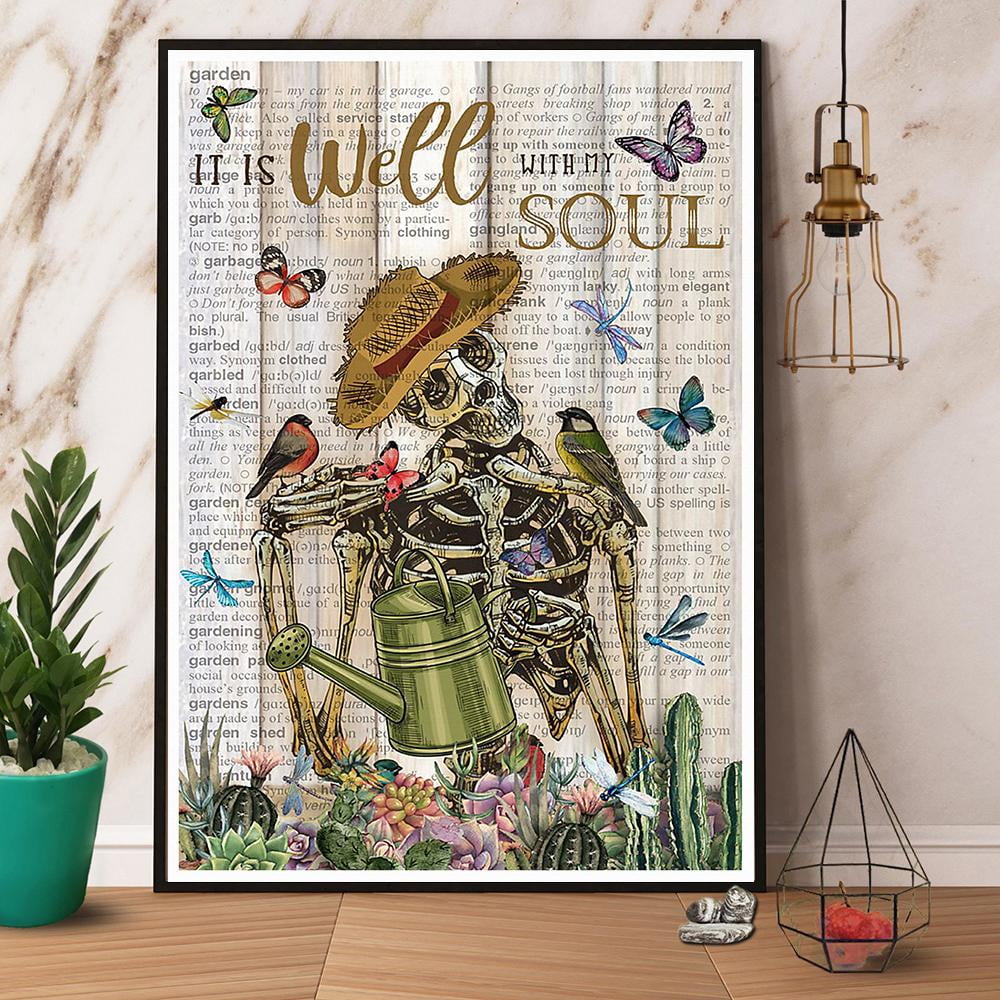 Pallet Skeleton Succulent It Is Well With My Soul Paper Poster No Frame ...
