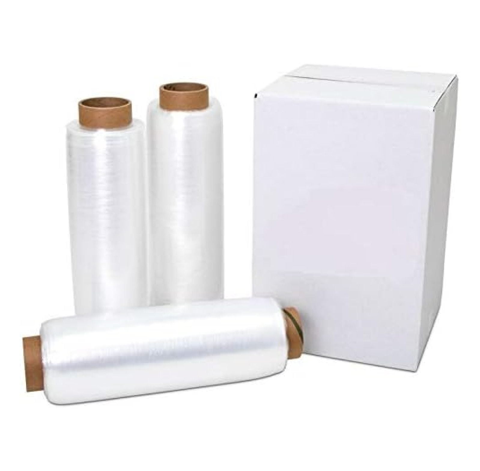 Pallet Wrap 18" x 1500' - 80 Gauge Pre-Stretched Stretch Film - 4 Roll Pack - Hand Shrink Wrap ...