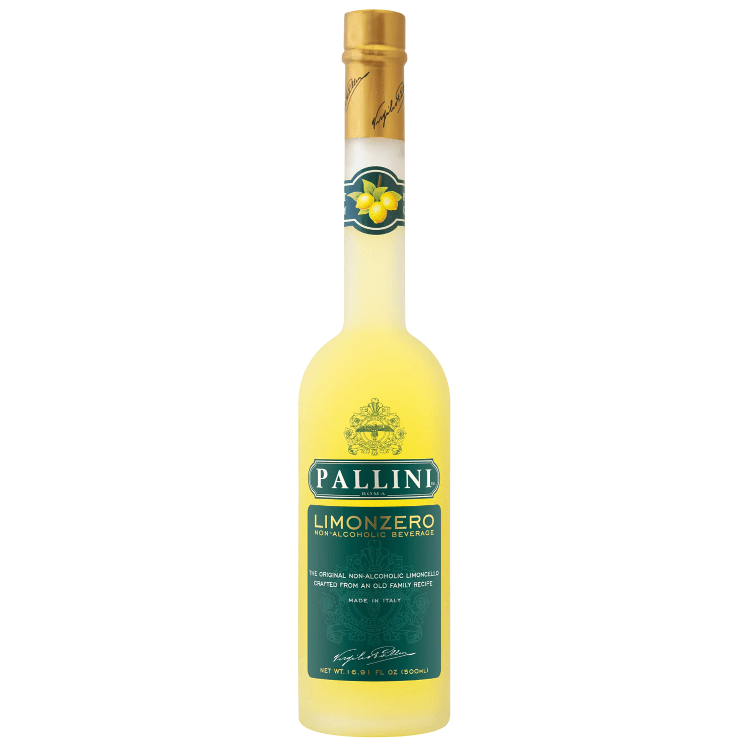 Pallini Limonzero Non-Alcoholic Limoncello Gluten Free Vegan 500ml Zero ...