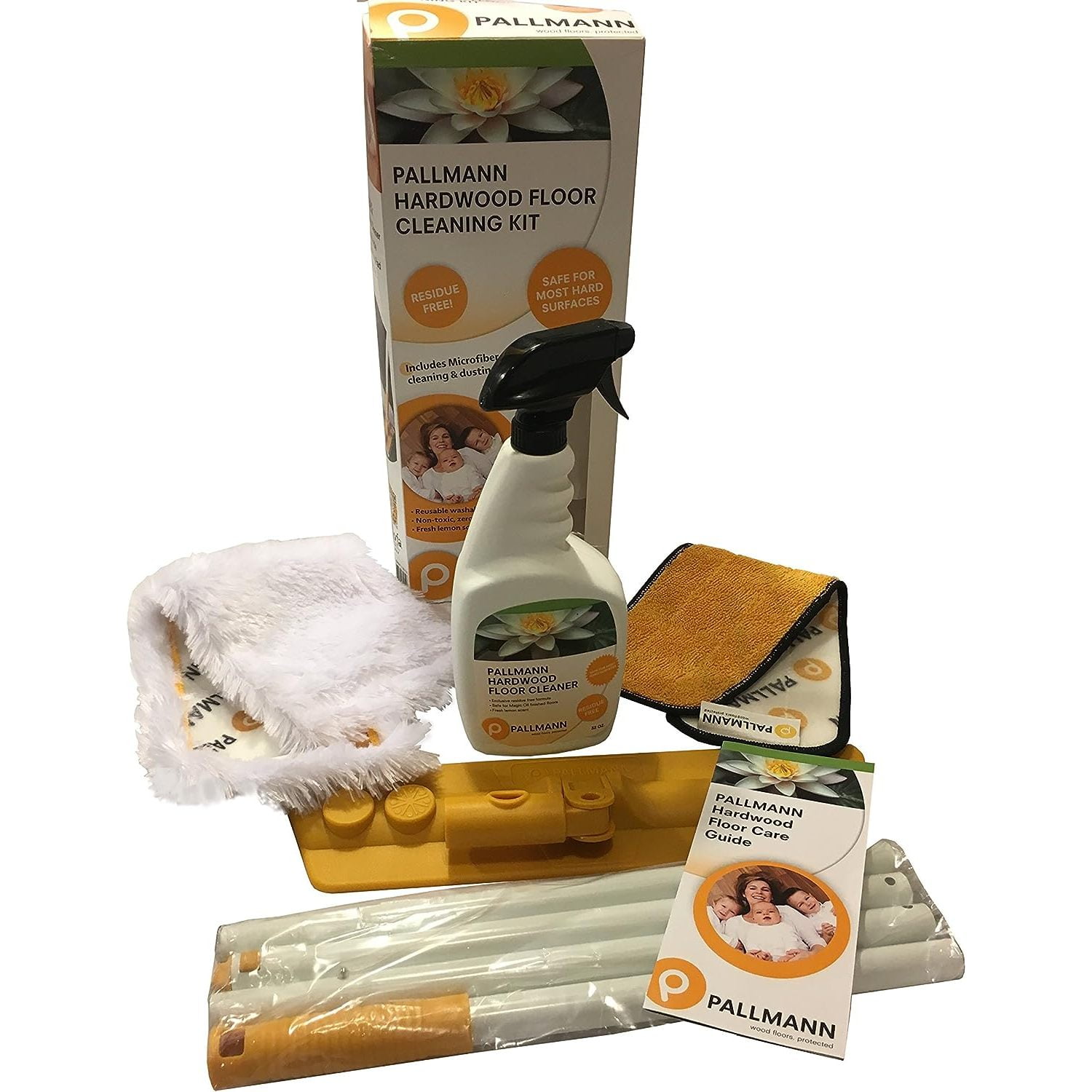 Pallmann Hardwood Floor Cleaning Kit with Mop and Wooden Care Cleaner ...
