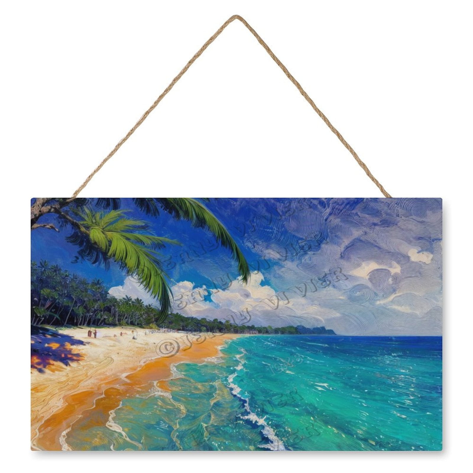 Palm Beach Decorative Wood Hanging Wood Plaque, Rustic Door Sign, Wall ...