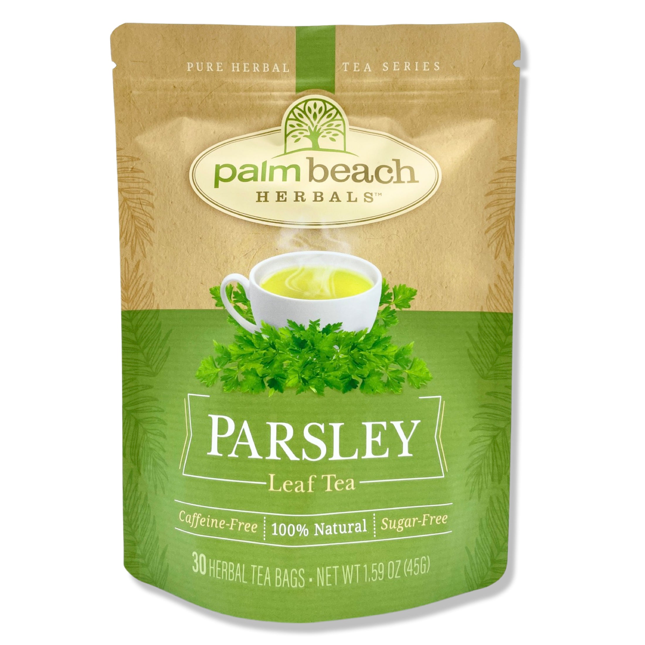 Palm Beach Herbals Parsley Leaf Pure Herbal Tea 30 Count Tea Bags 100