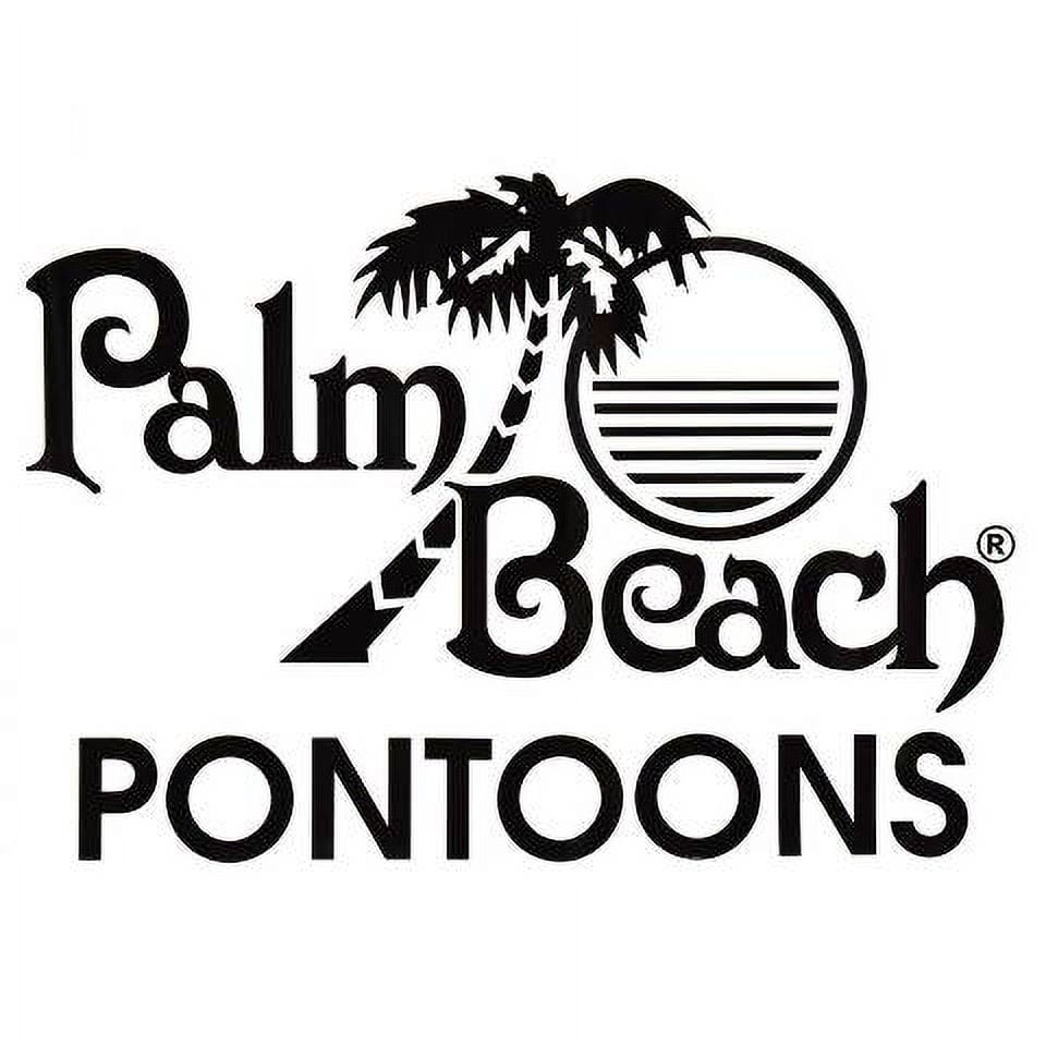 Palm Beach Pontoon Boat Brand Logo Decal KS5001 | Black 26 7/8 Inch ...