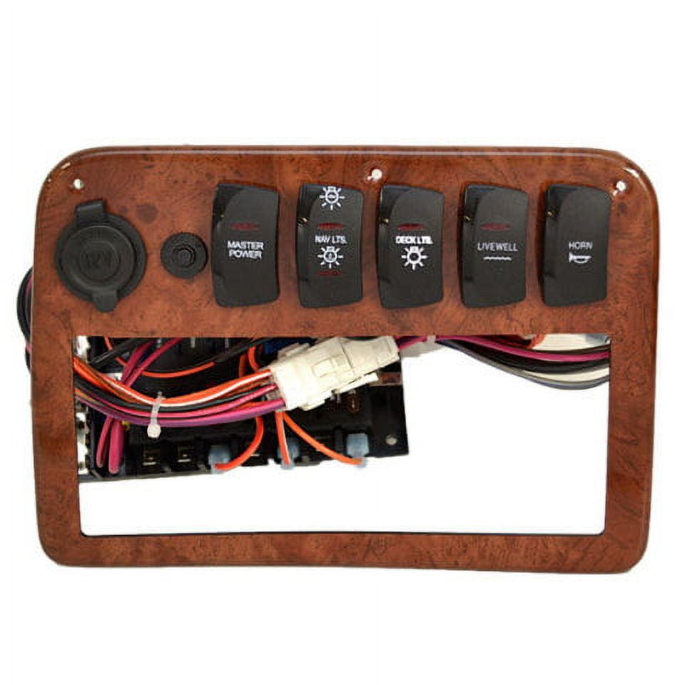 Palm Beach Pontoon Boat Switch Panel | 10 x 7 1/8 Inch w/ Fuse Block ...