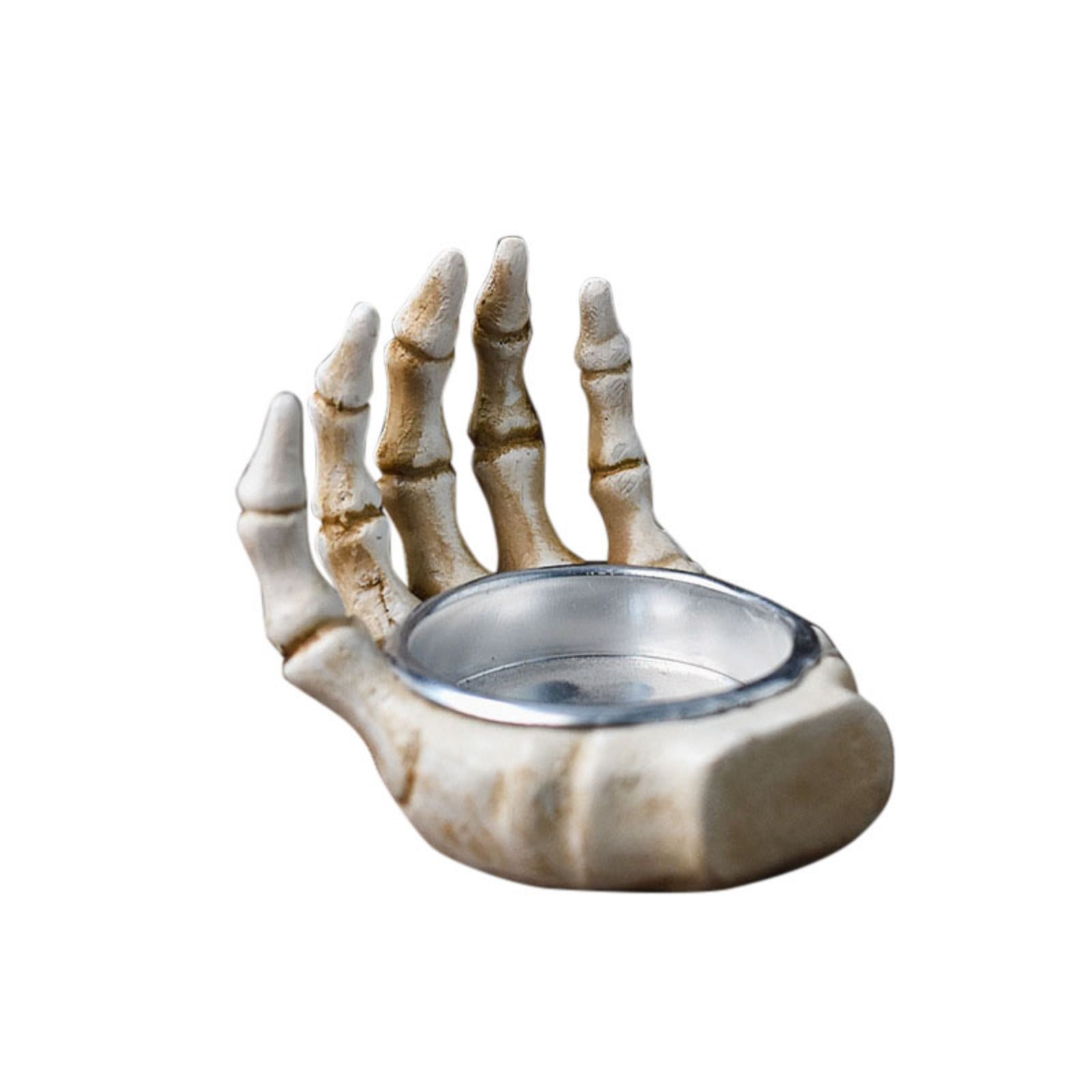 Palm Candlestick Halloween Scary Decorative Ornaments Halloween Skull ...