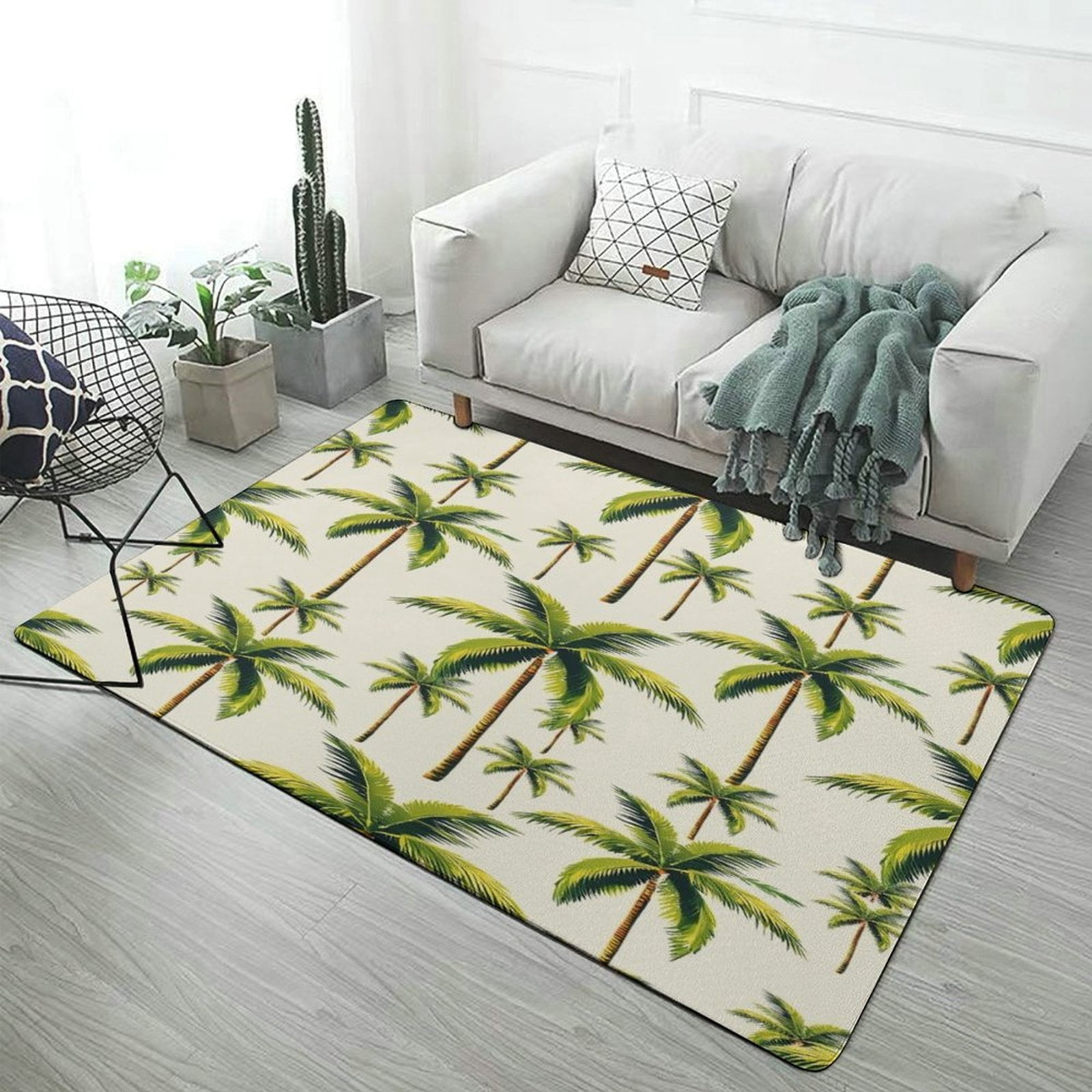 Palm Carpet Large Size Living Room American Style Rugs Ration Bedroom ...