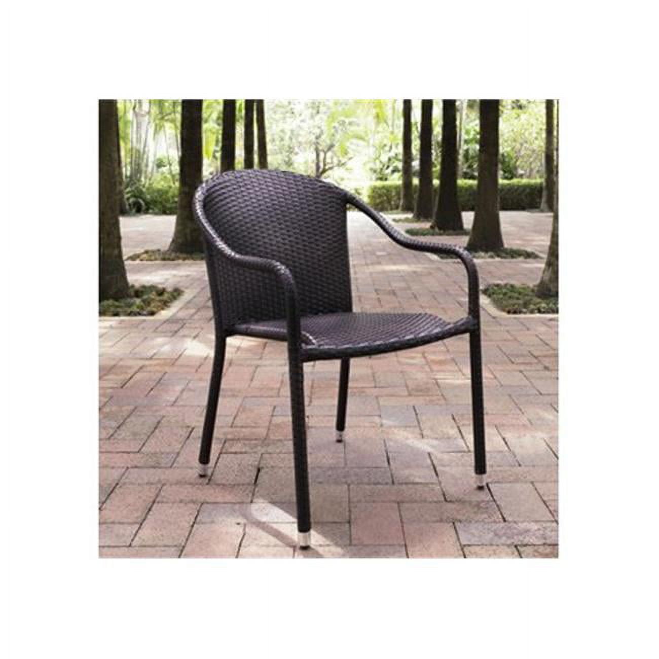 Palm Harbor Outdoor Wicker Stackable Chairs - Set of 4 - Walmart.com
