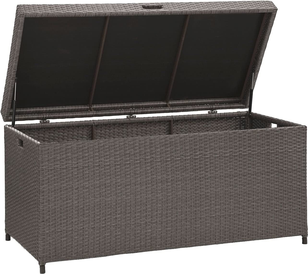 Palm Harbor Wicker Outdoor Storage Box for Patio Cushions Pool Toys ...
