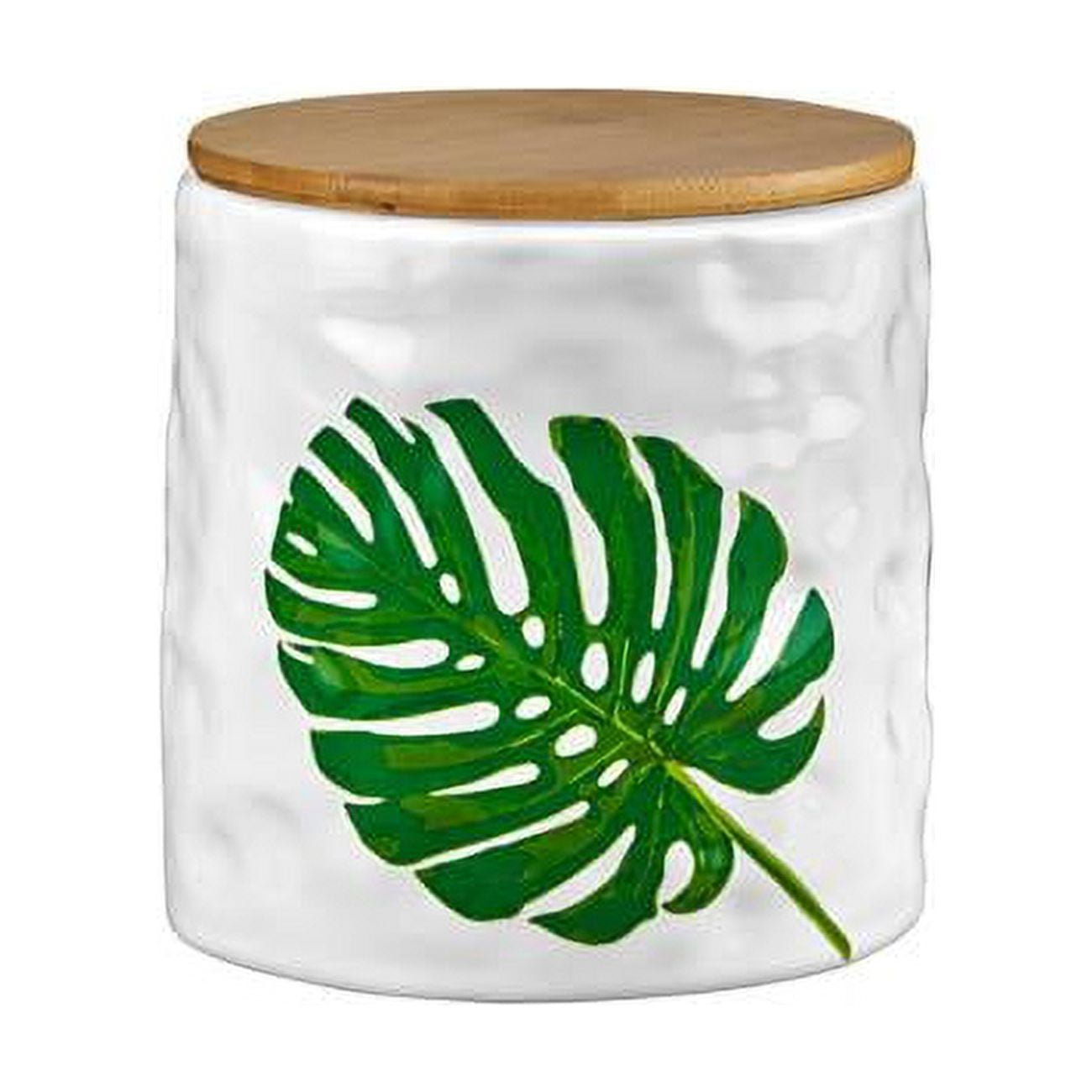 Palm Leaf Ceramic Canister - Walmart.com