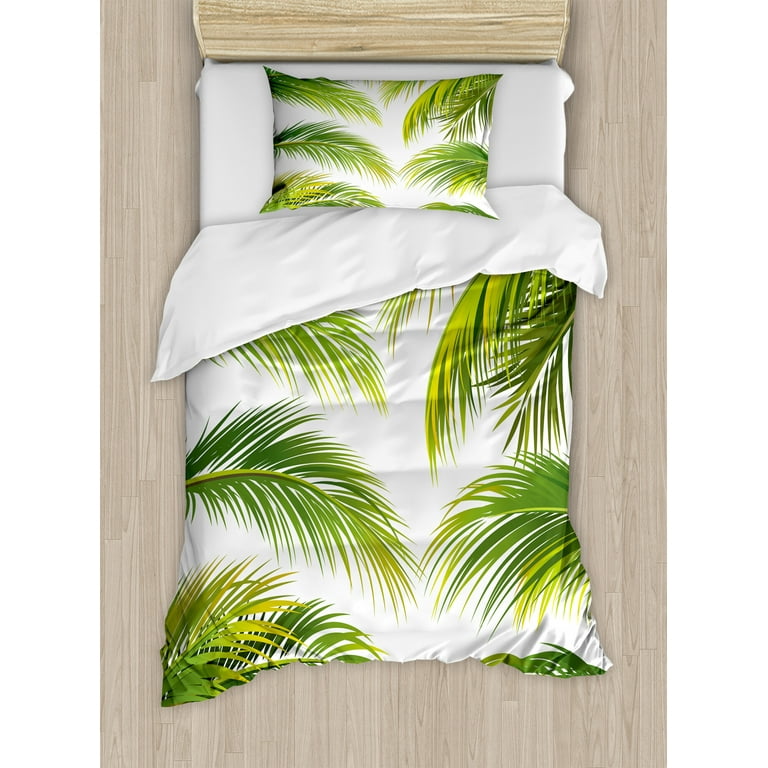 green leaf single bedding