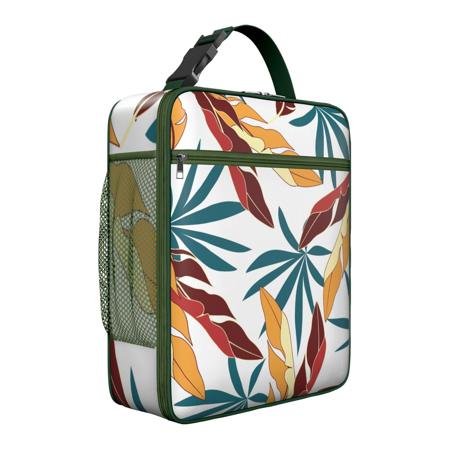 Palm Leaf Hawaiian Floral Insulated Lunch Bag – Tropical Leaf Aloha ...