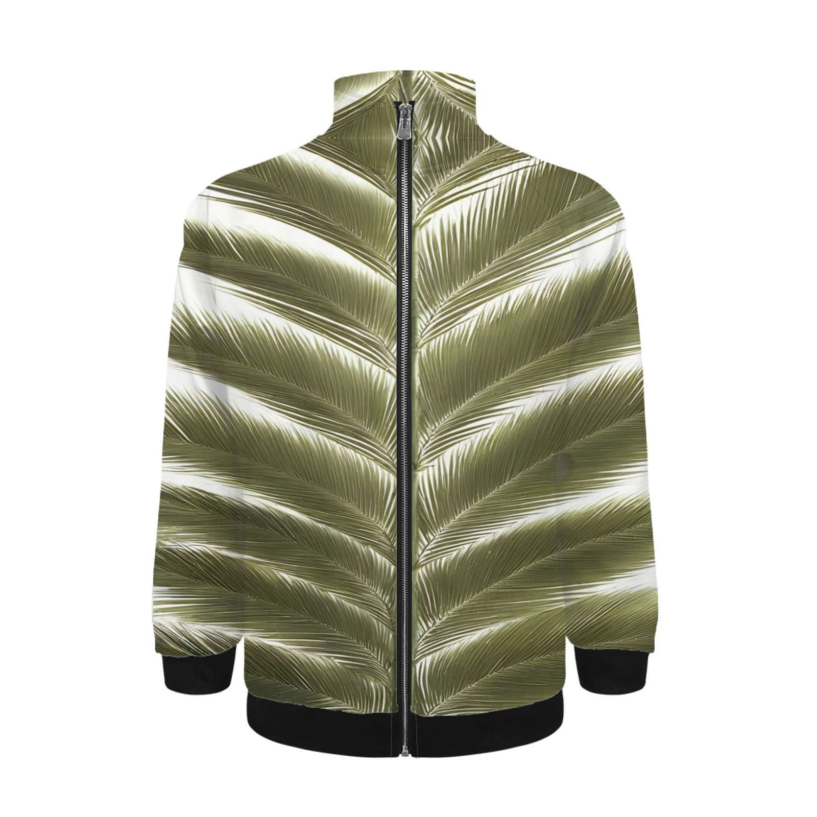 Palm Leaf Pattern Wallpaper Jacket Men's Street Cool Long Sleeves Coat Personality Tops ...