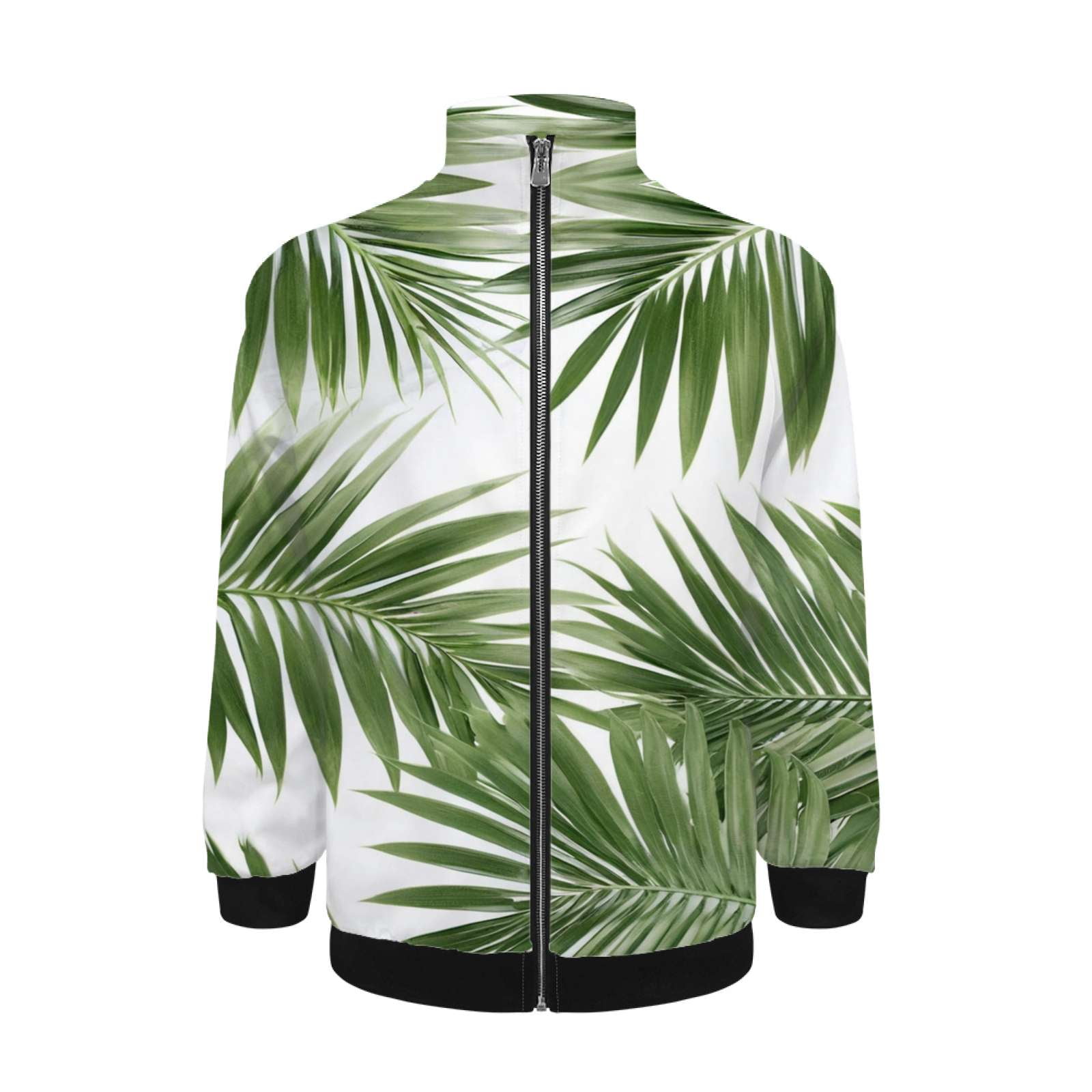 Palm Leaf Print Pattern Jacket Men's Street Cool Long Sleeves Coat ...