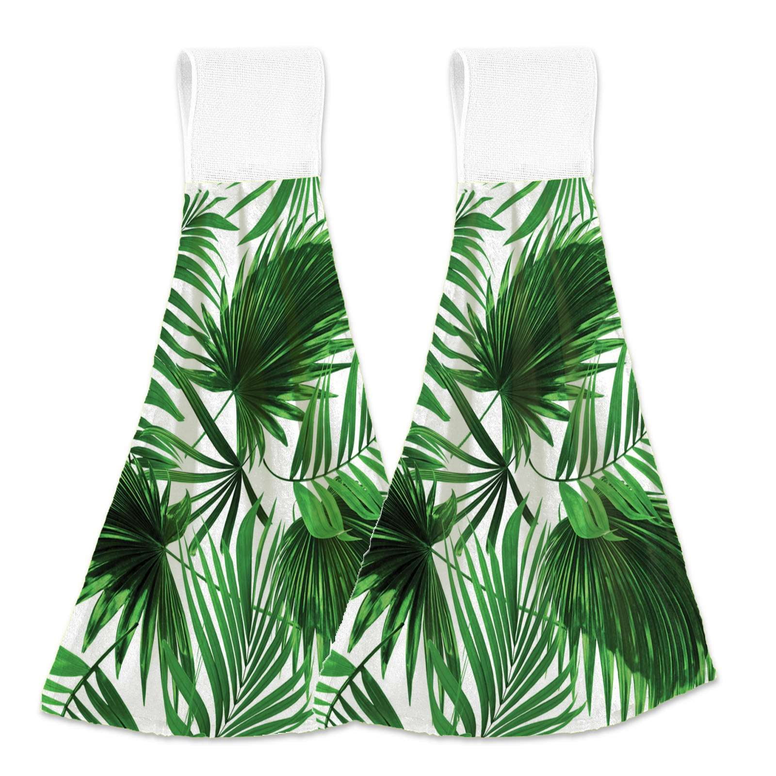 Palm Leaf Realistic Vivid Leaves of Palm Tree Hanging Kitchen Hand ...