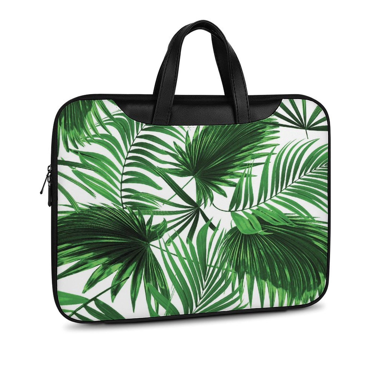 Palm Leaf Realistic Vivid Leaves of Palm Tree PU Leather Laptop Bag ...