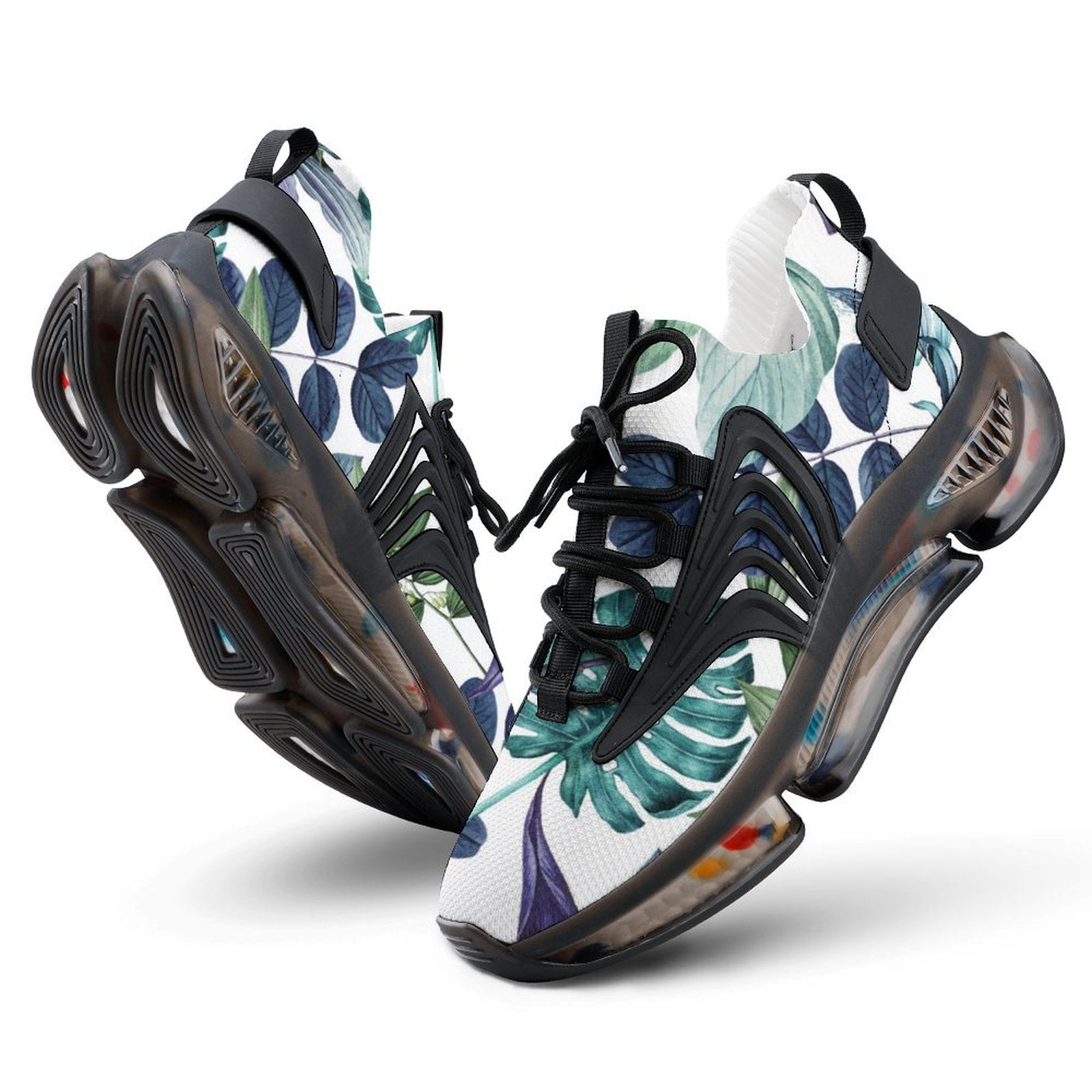 Palm Leaf Realistic Vivid Leaves of Palm Tree Walking Shoes for Men ...