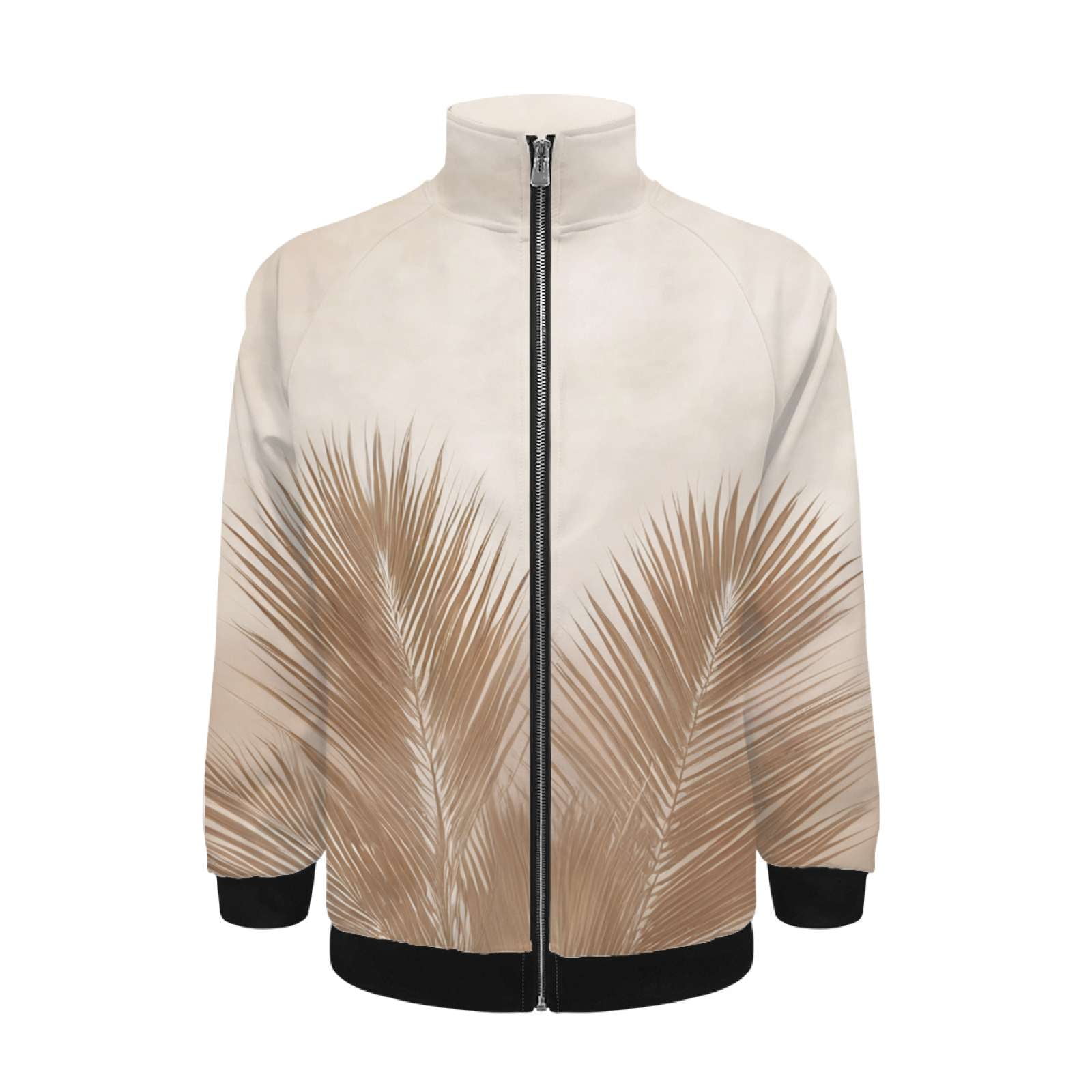 Palm Leaf Silhouette Print Jacket Men's Street Cool Long Sleeves Coat ...