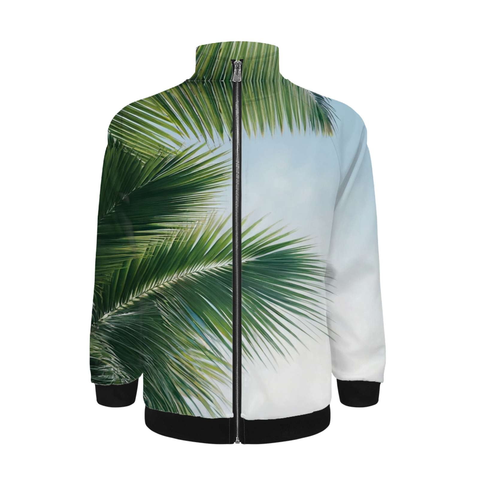 Palm Leaf Silhouette Print Jacket Men's Street Cool Long Sleeves Coat ...