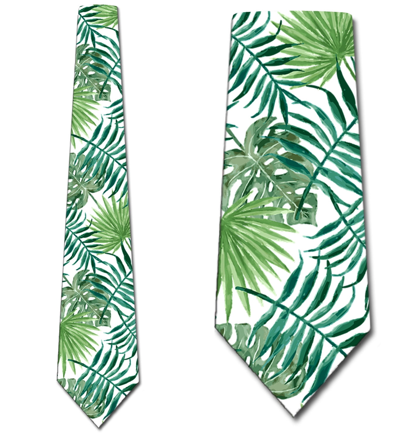 Palm Leaf Ties Mens Greenery Necktie Tropical Tie by Three Rooker ...
