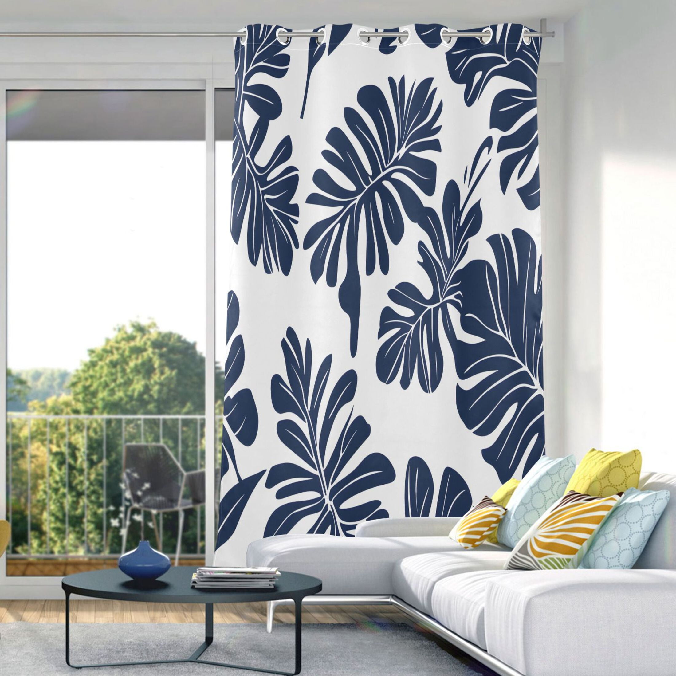 Palm Leaf-e7 Blackout Curtains 84"x42" Thermal Insulated Curtain 1 Panel - Walmart.com