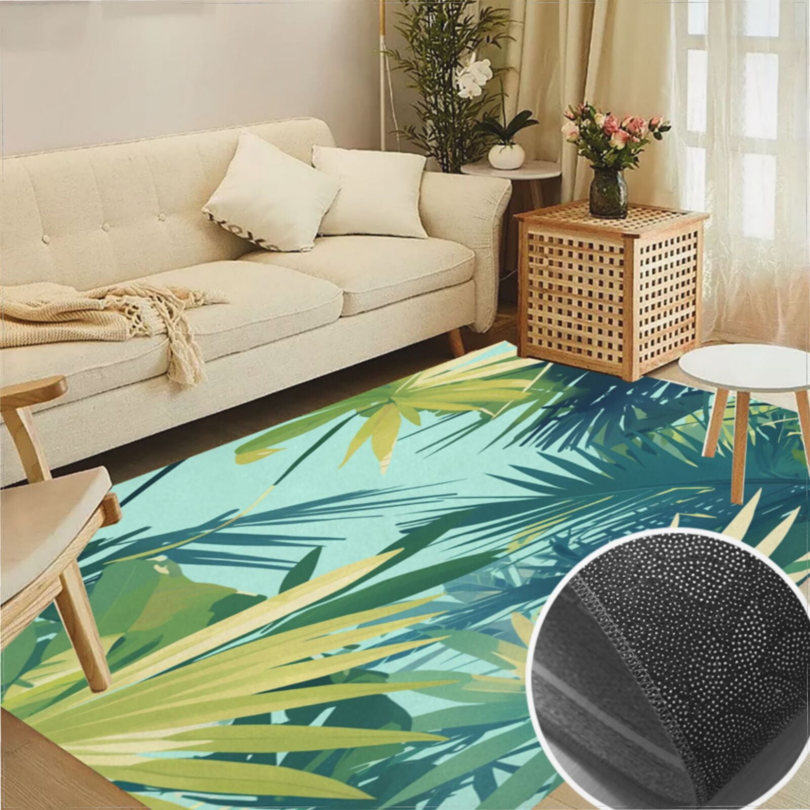 Palm Leaves (3) Adult Home Decor Bedroom Living Room Crystal Velvet ...
