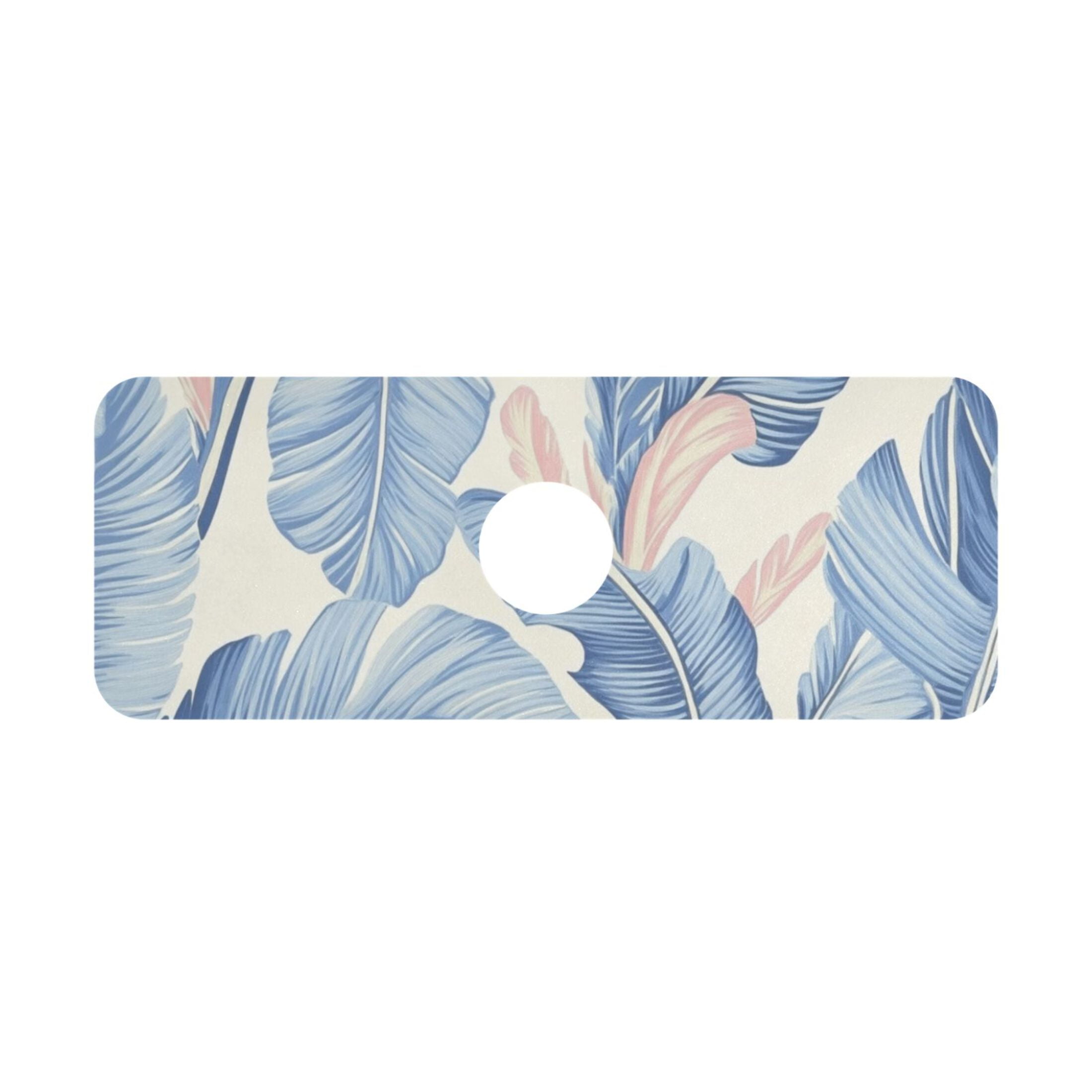 Palm Leaves Kitchen Sink Splash Guard, Silicone Sink Faucet Mat Dry Out ...