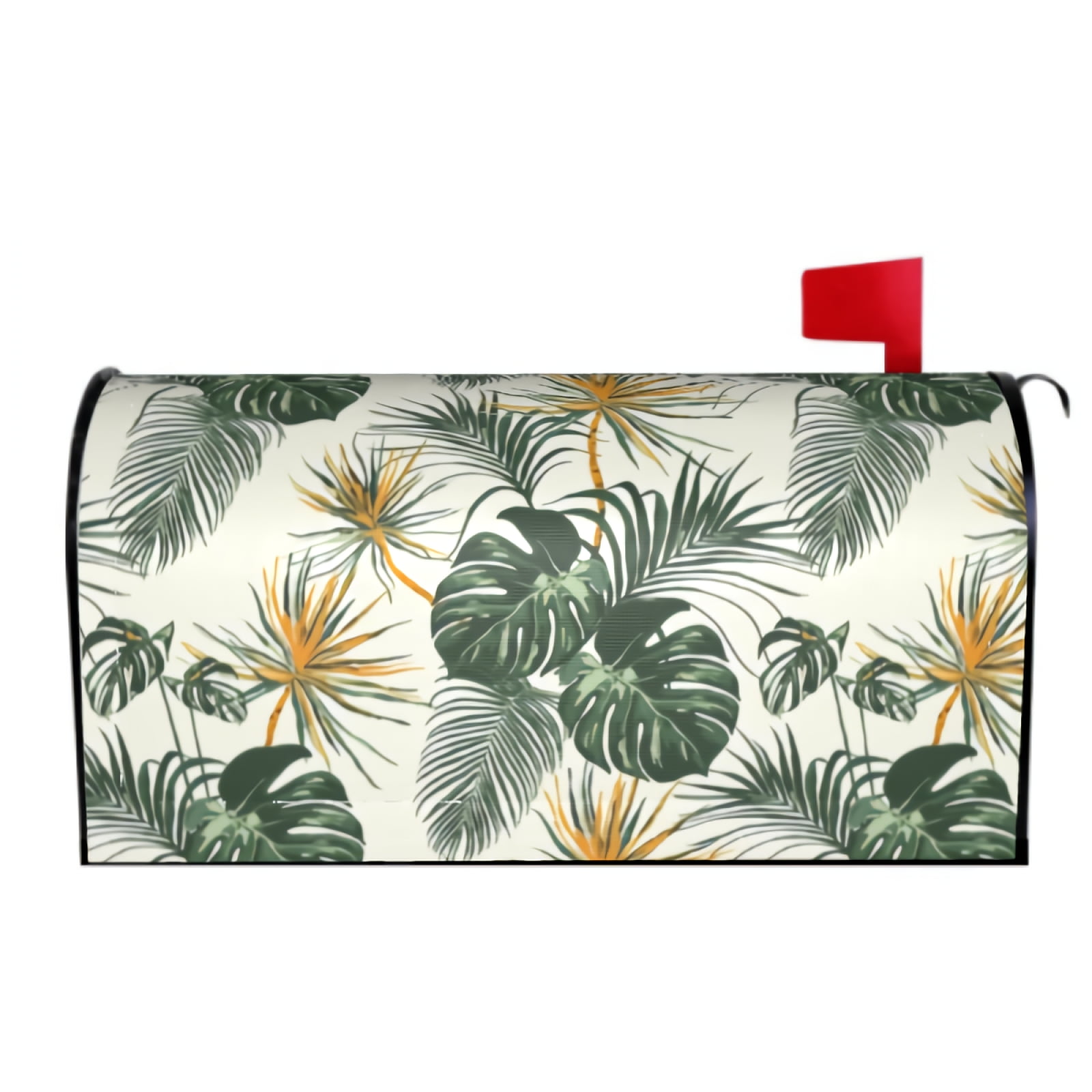 Palm Leaves Mailbox Covers Tropical Monstera Mailbox Wraps Waterproof ...