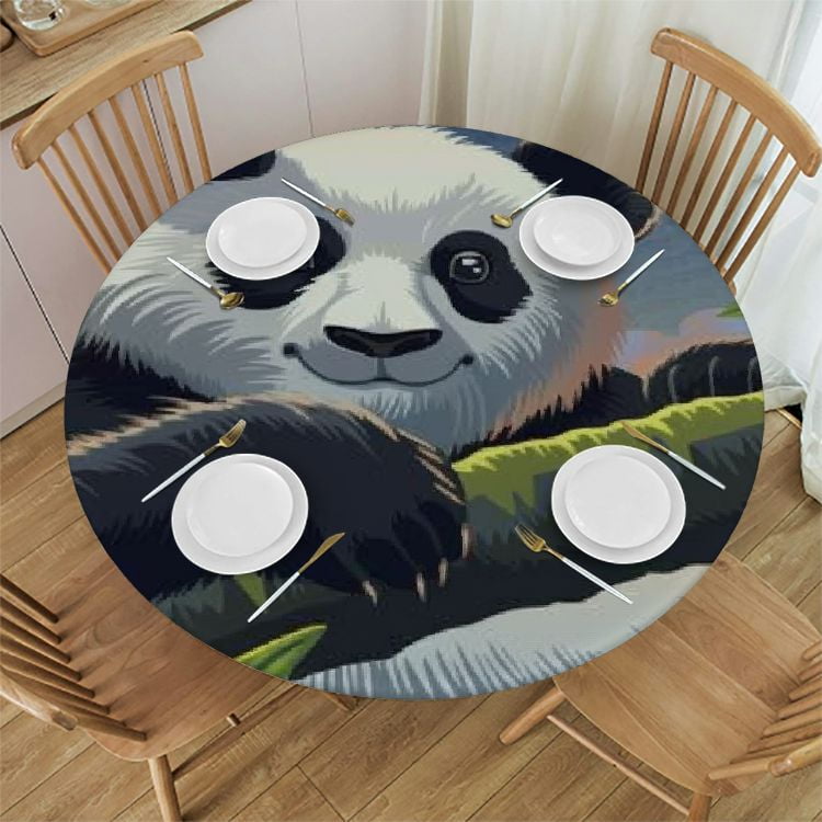 Palm Leaves Panda Round - Walmart.com