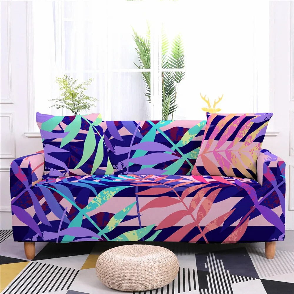 Palm Leaves Pattern Sofa Cover Sofa Slipcover Stretch Washable ...