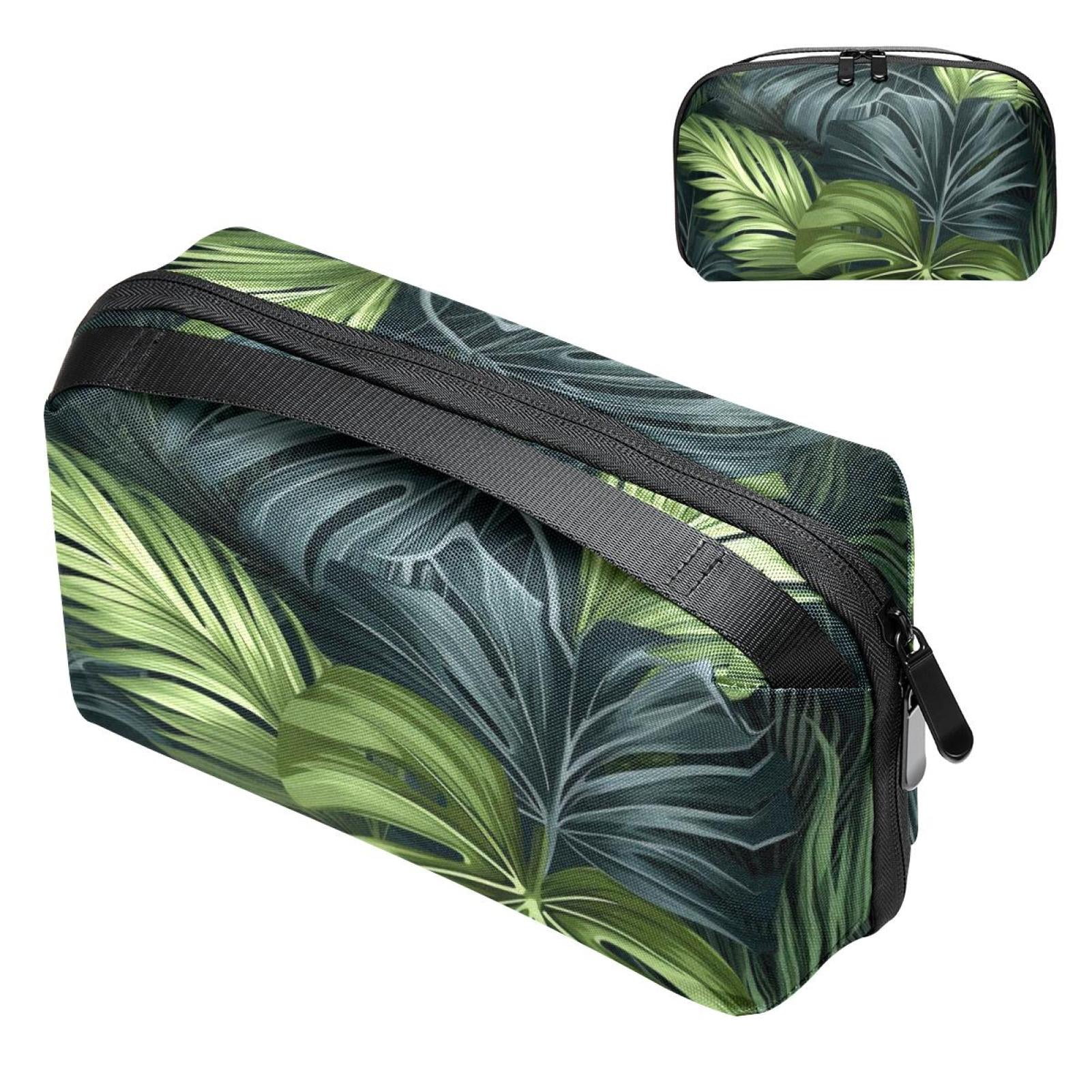 Palm Leaves Travel Case Charger Pouch Hard Drive Bag Cable Organizer ...