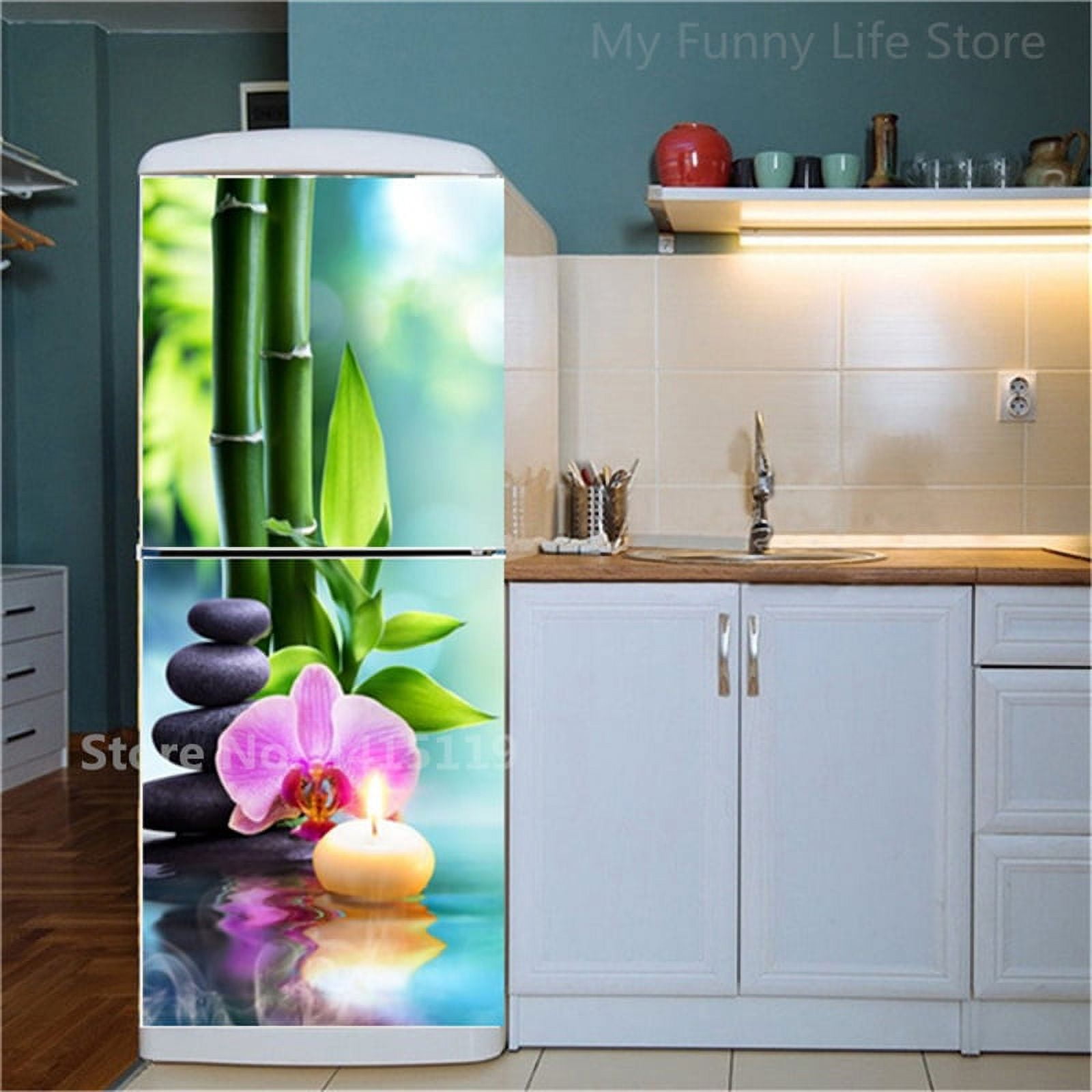 Palm Leaves Wallpaper For Refrigerator Wall Sticker Self-Adhesive PVC ...