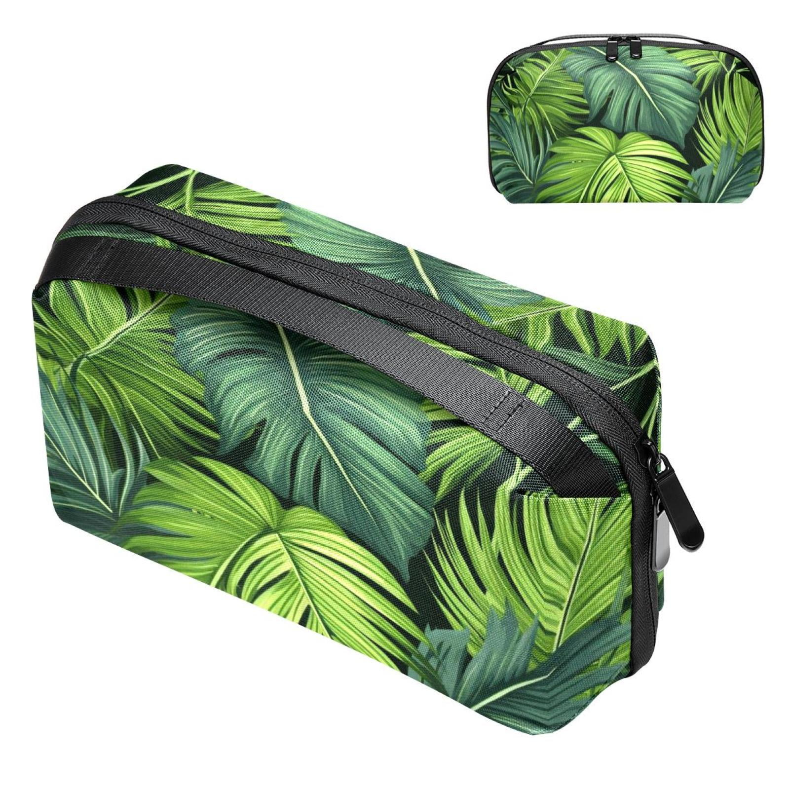 Palm Leaves Waterproof Oxford Cloth Charger Pouch Storage Box PC Case ...