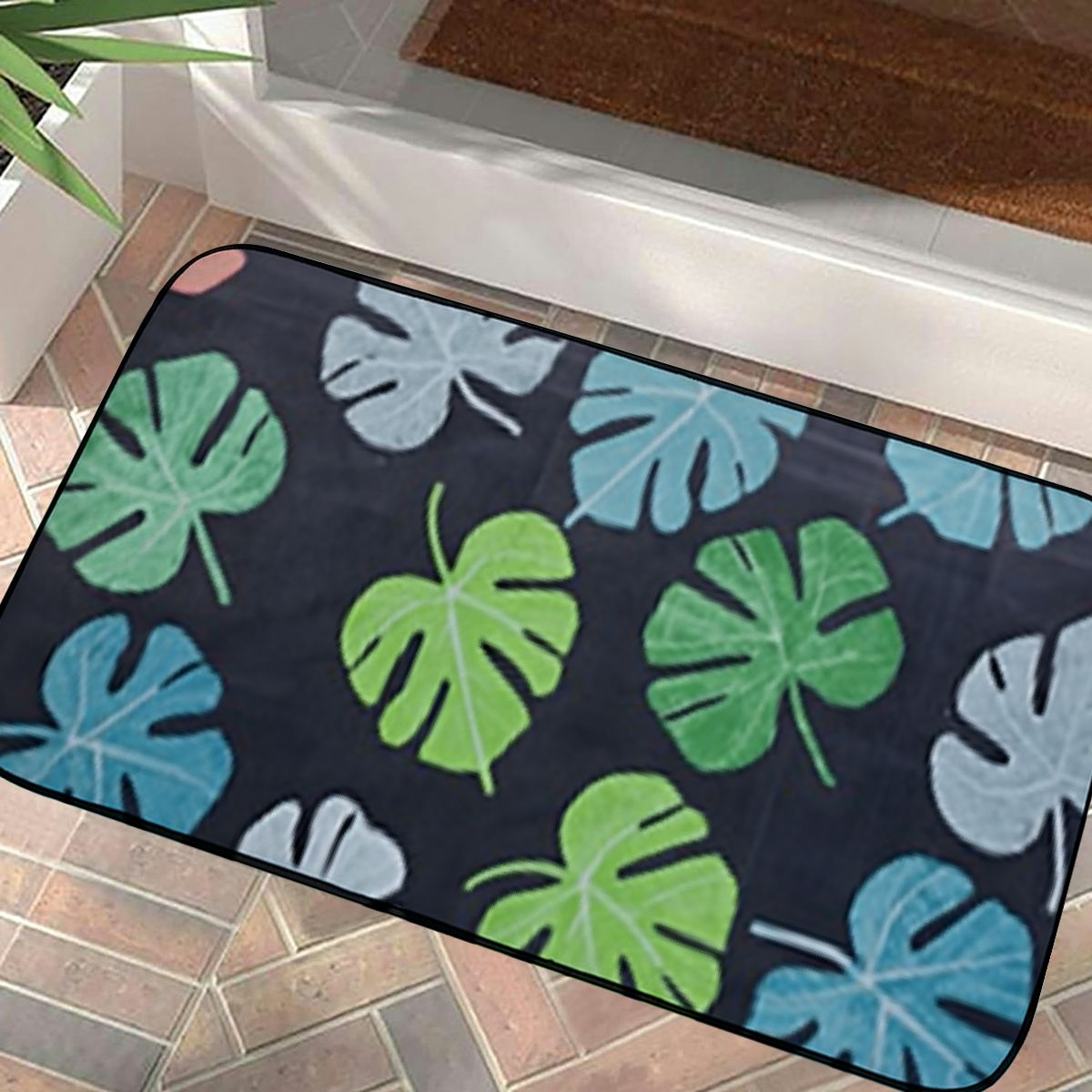 Palm Leaves and Doormats Non-Slip Floor Welcome Indoor & Outdoor Mats ...